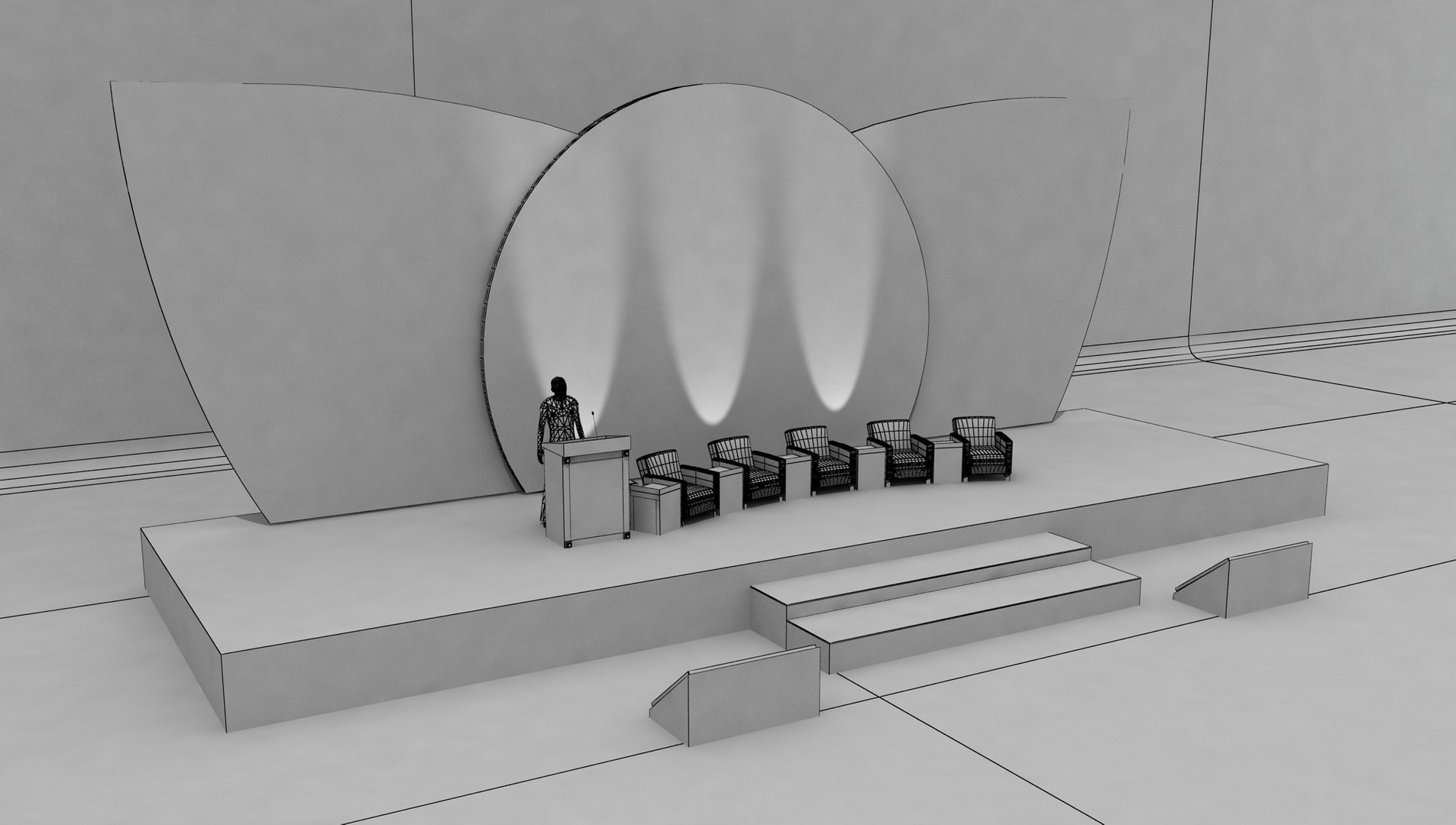 Stage Lectern 3D Model - TurboSquid 1576715