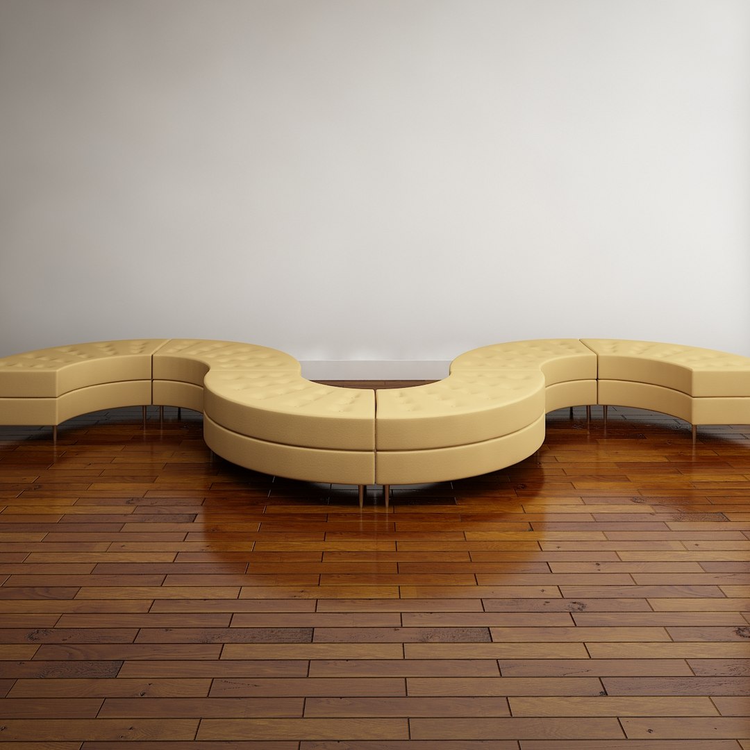Curved Modular Seating Chairs 3d 3ds