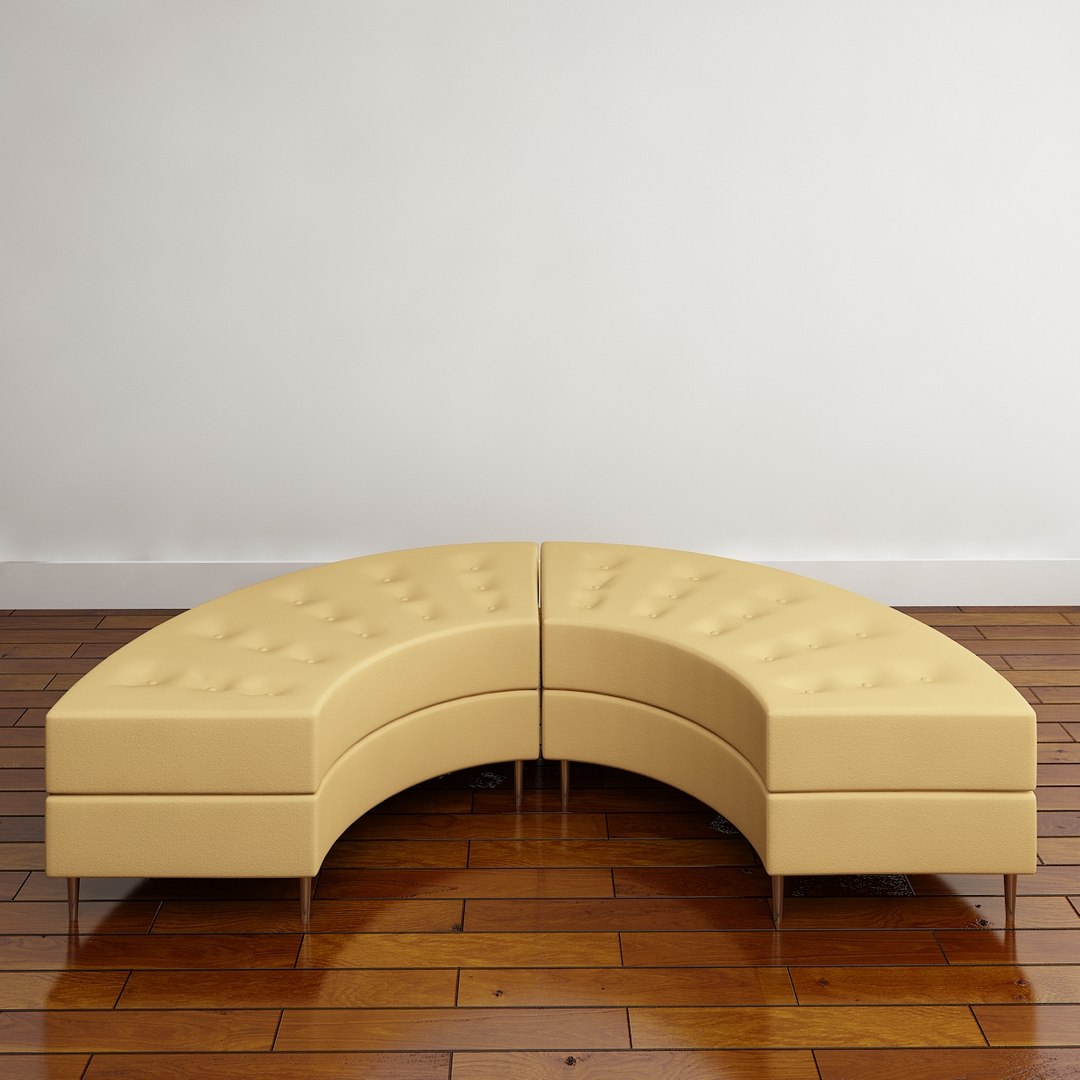 Curved Modular Seating Chairs 3d 3ds