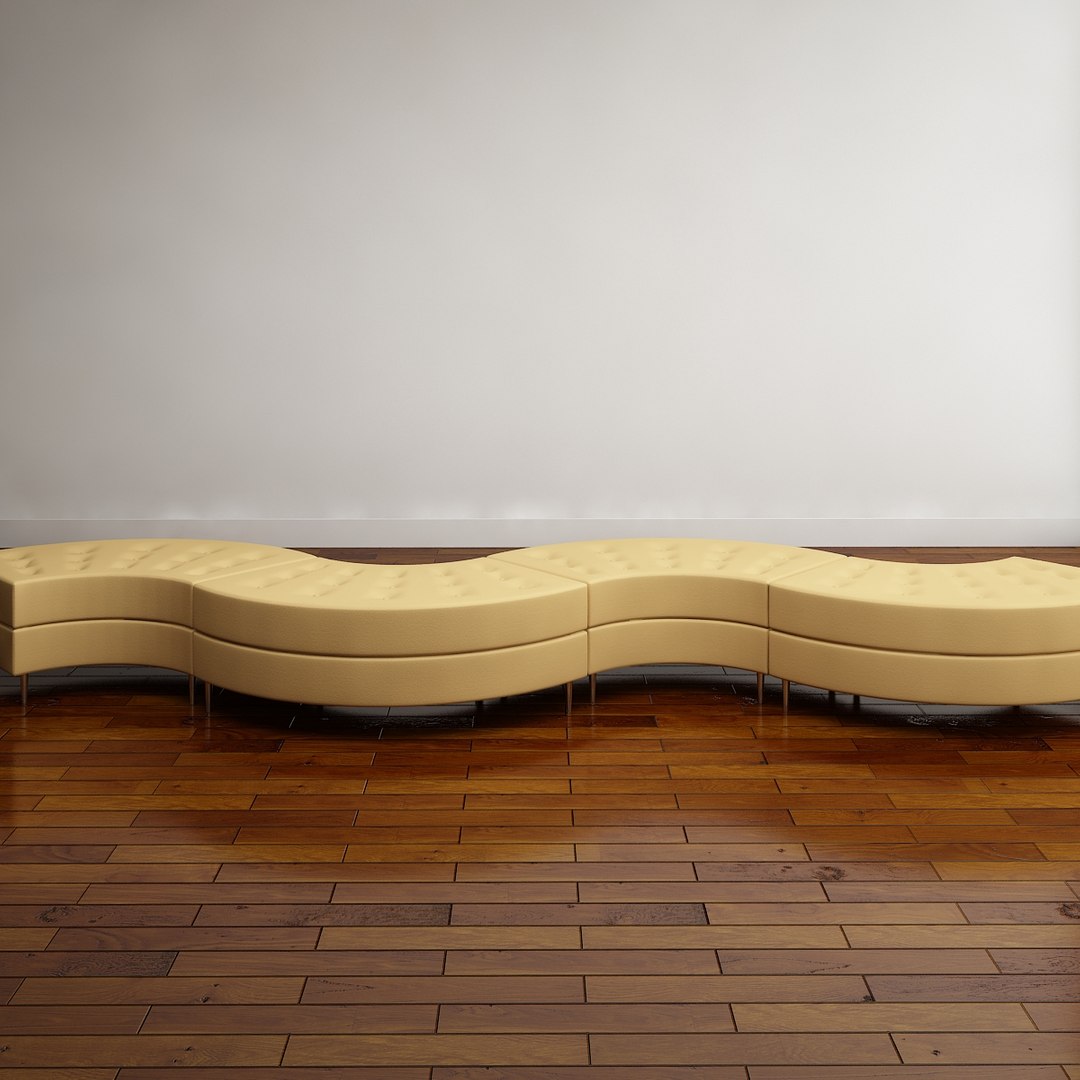 Curved Modular Seating Chairs 3d 3ds