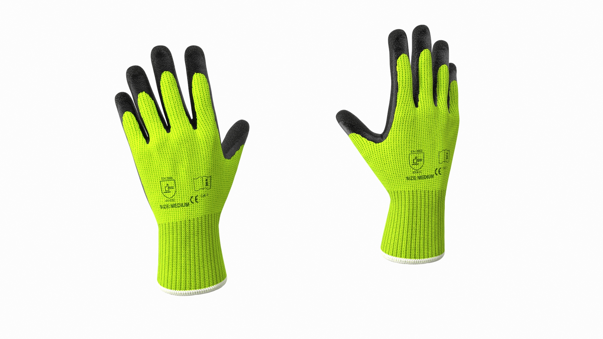 3D Safety Work Gloves Green Rigged For Modo Model - TurboSquid 1859830