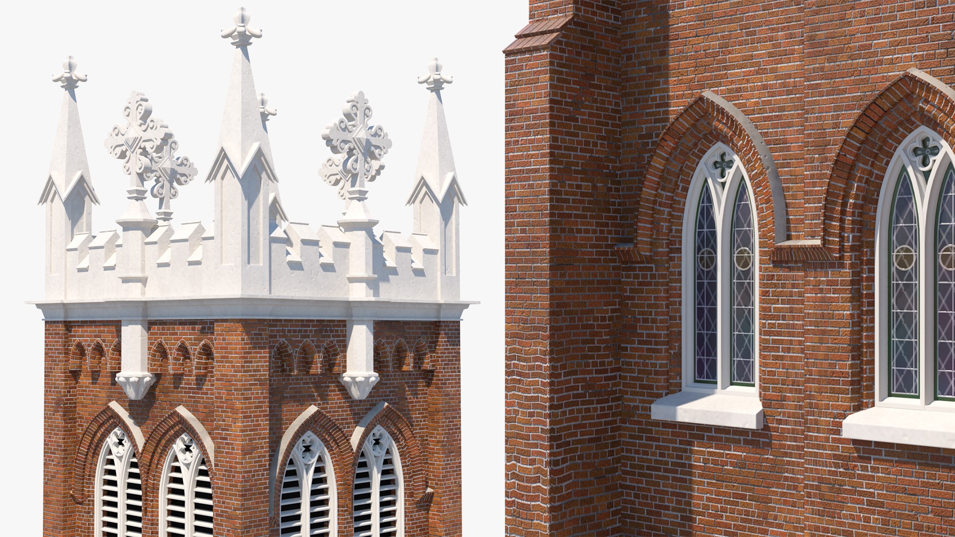 3D ancient brick tower medieval model - TurboSquid 1443298