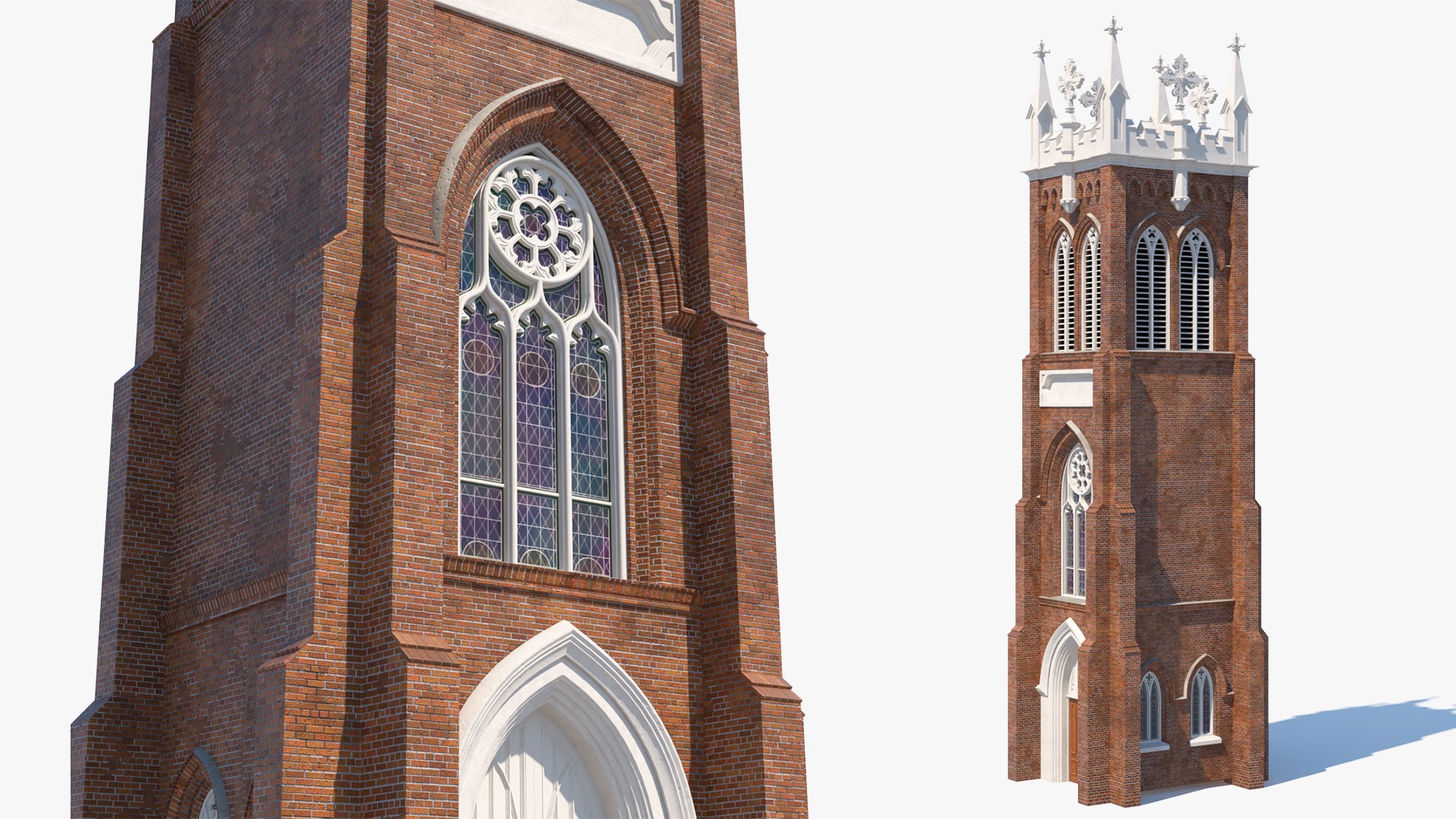 3D ancient brick tower medieval model - TurboSquid 1443298