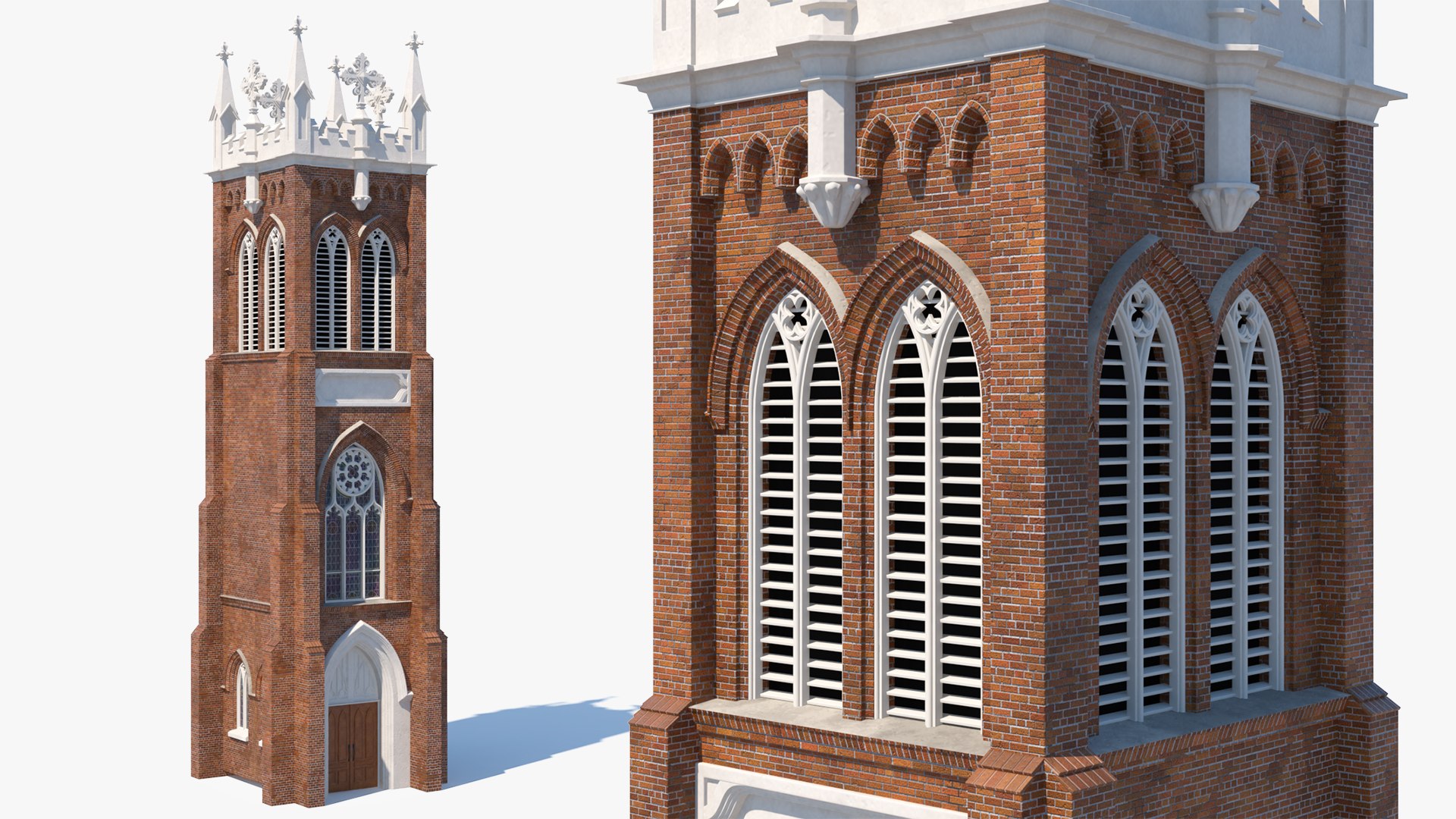 3D ancient brick tower medieval model - TurboSquid 1443298