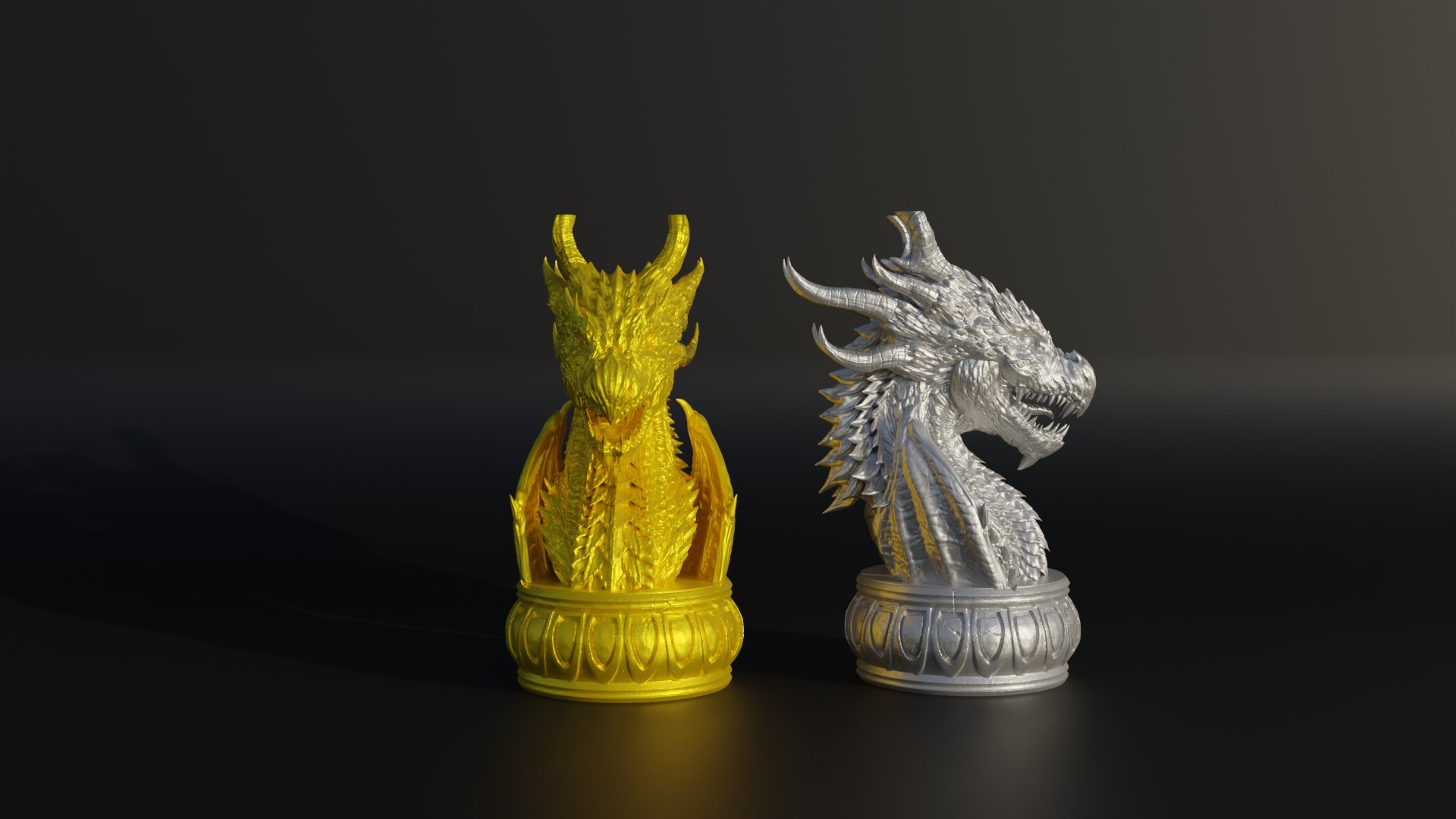 Epic Dragon Chess Set With 6 Different Model 3D Print Model 3D Model ...