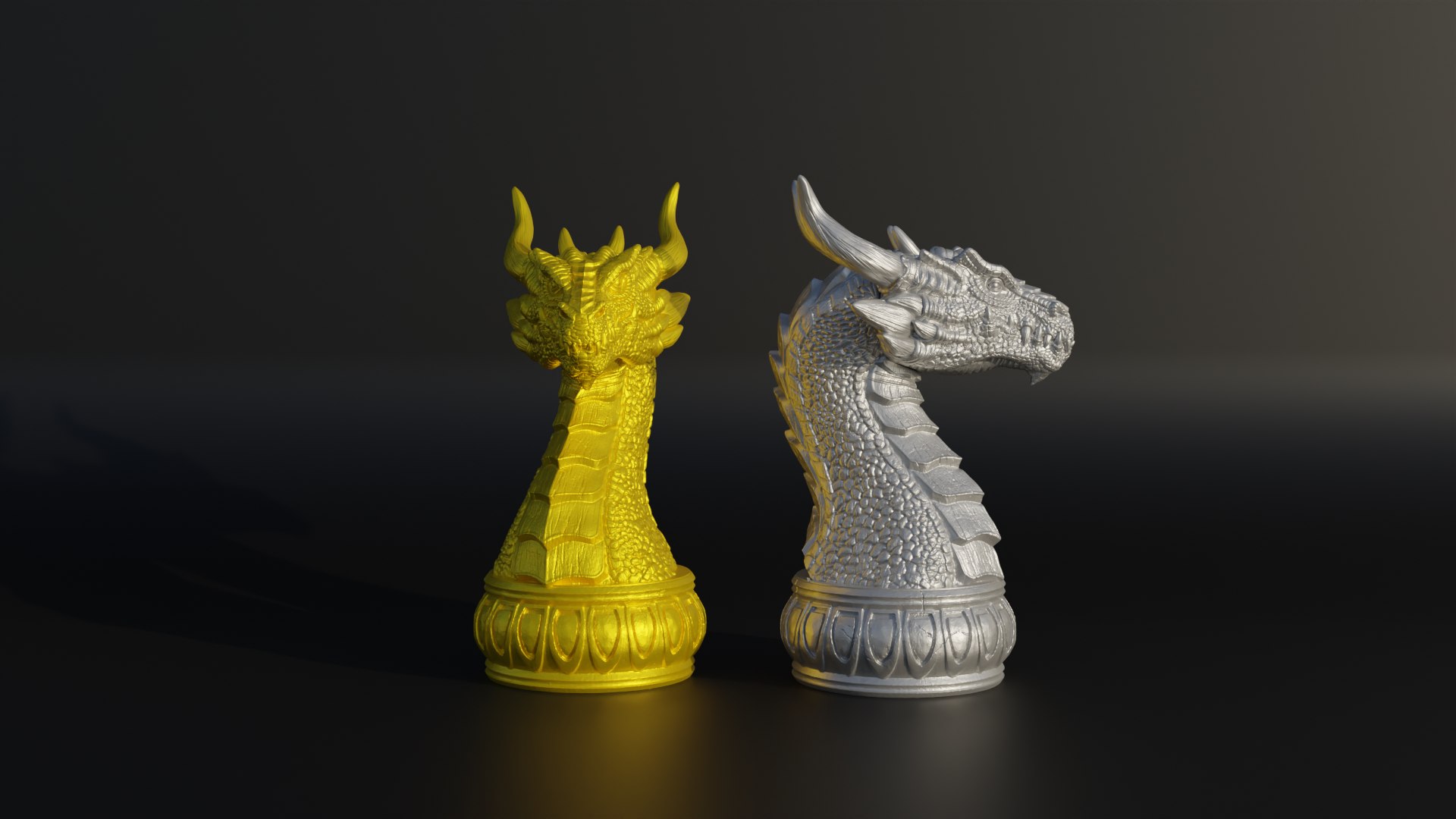 Epic Dragon Chess Set With 6 Different Model 3D Print Model 3D Model ...