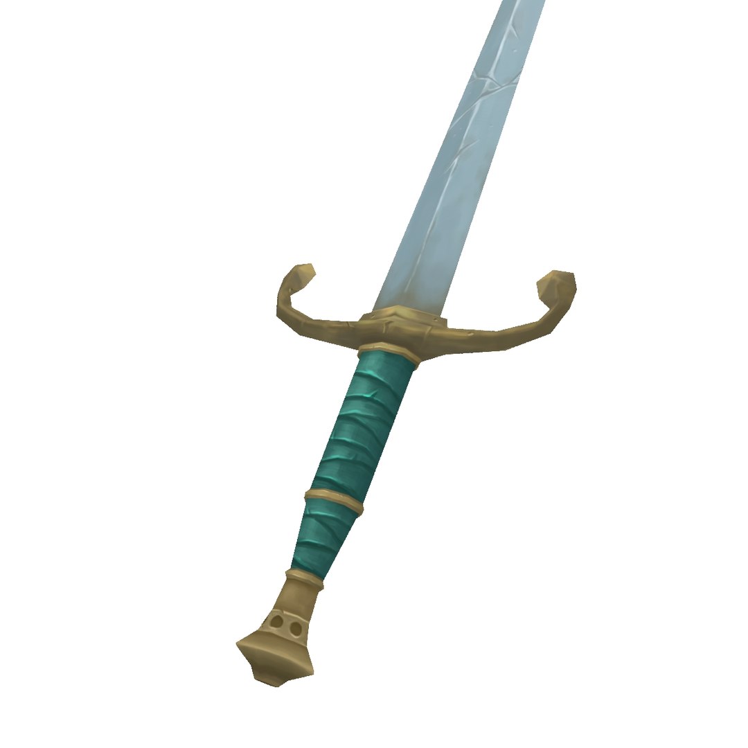 stylized long sword 3d 3ds