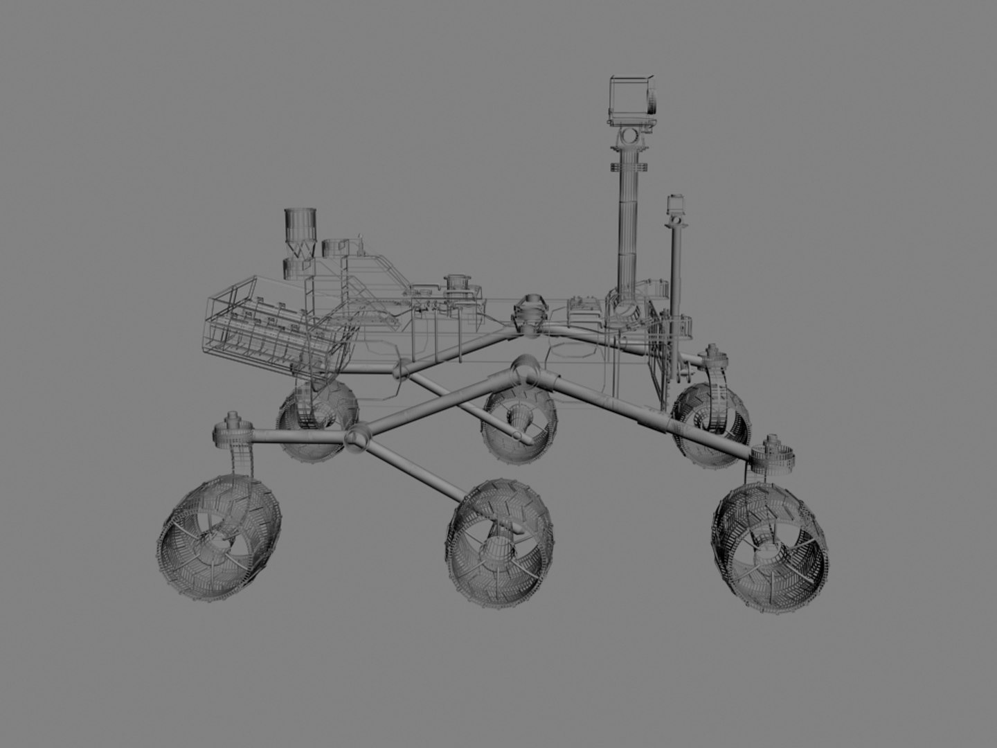 Curiosity Rover 3d Model