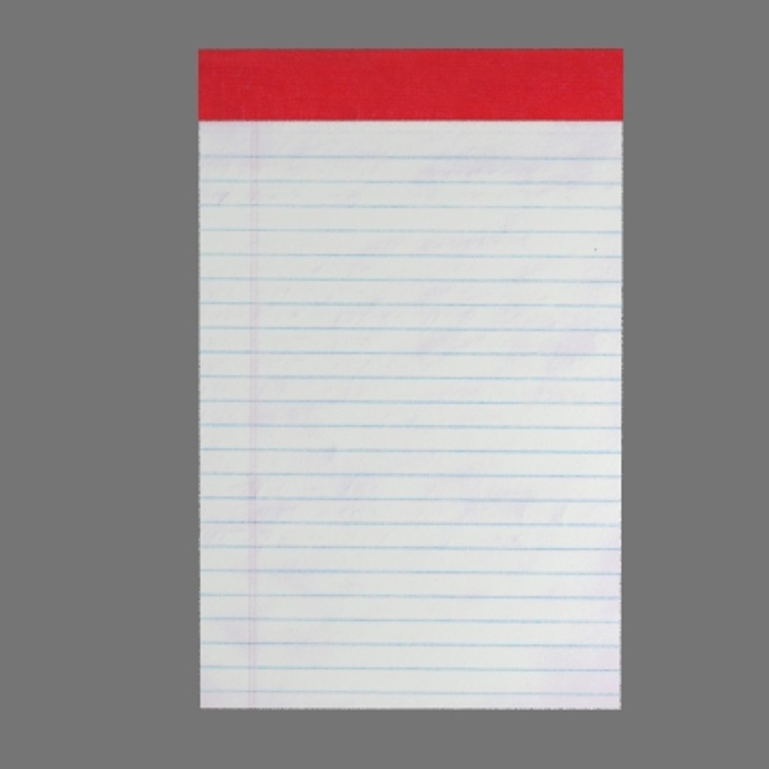 3d notepad lined paper