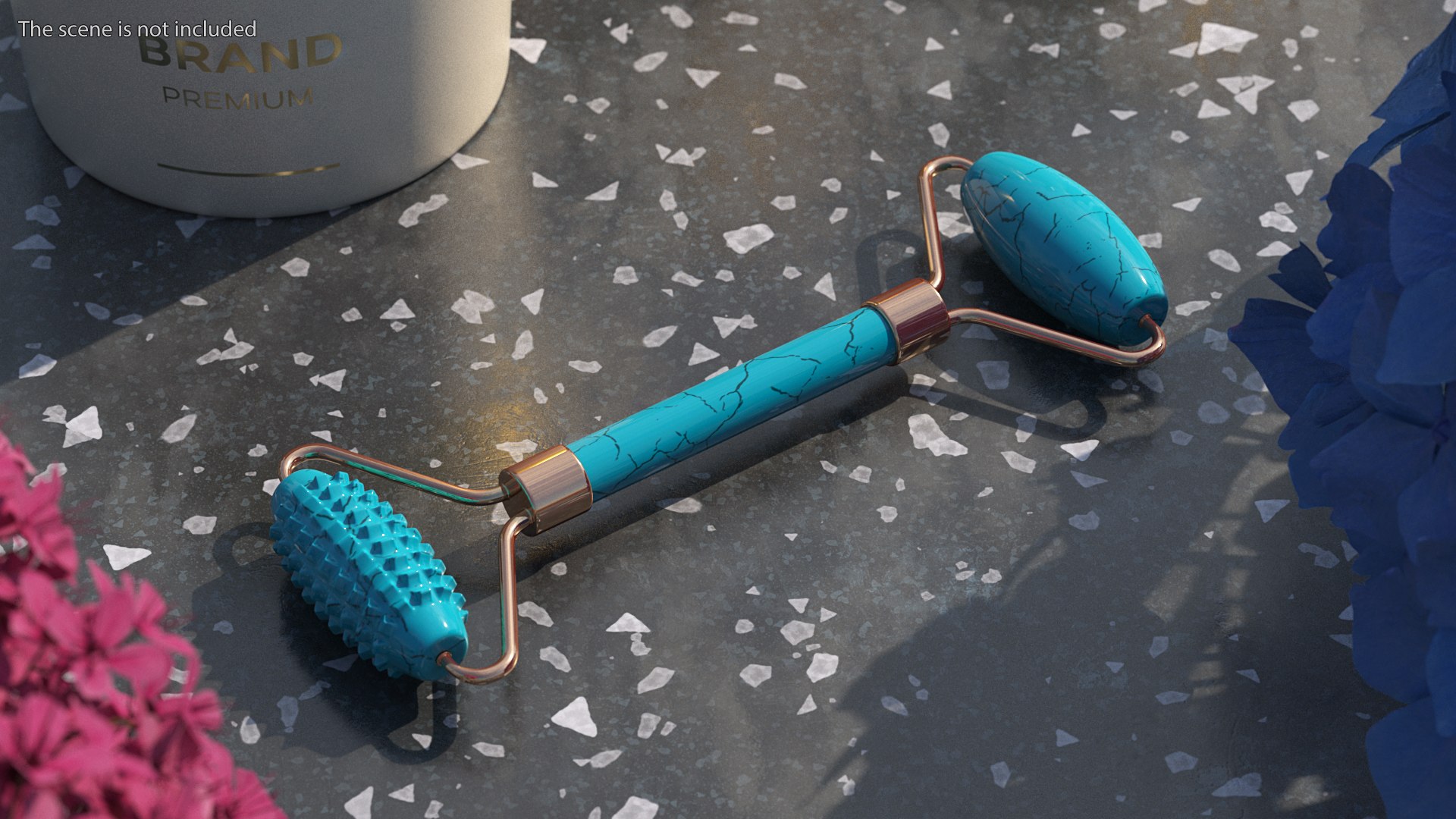 3D Jade Spike Roller Turquoise - TurboSquid 1771720