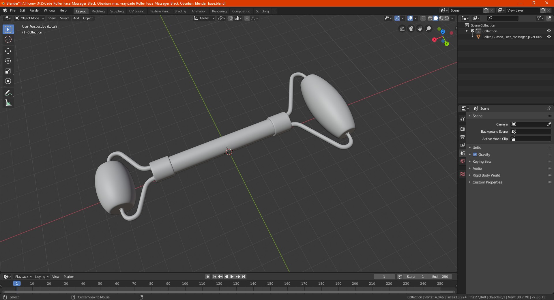 3D Jade Spike Roller Turquoise - TurboSquid 1771720