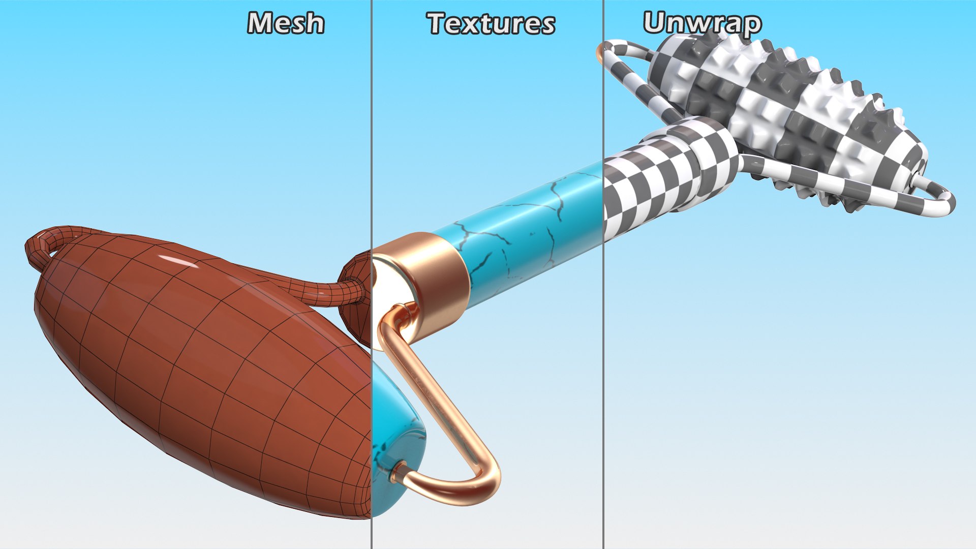 3D Jade Spike Roller Turquoise - TurboSquid 1771720