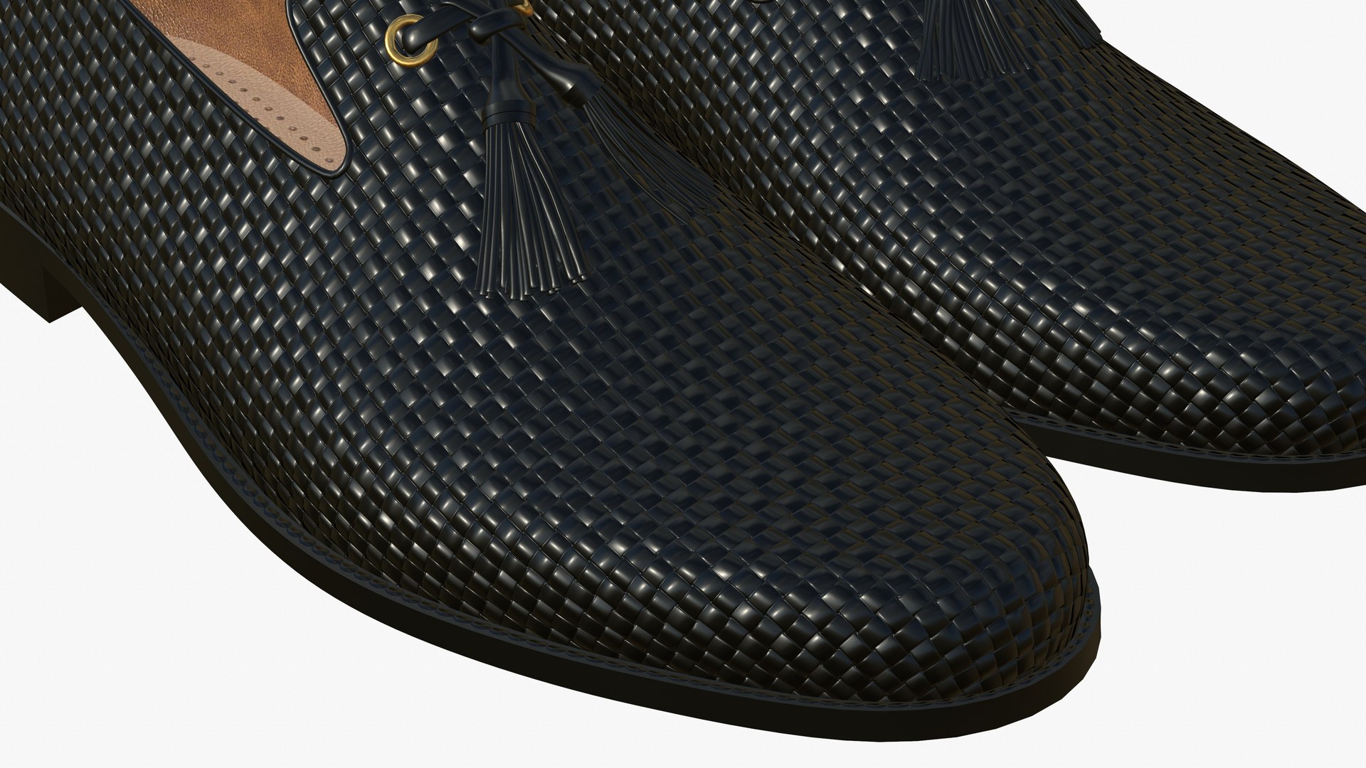Weave Leather Shoes Mens model - TurboSquid 1820063