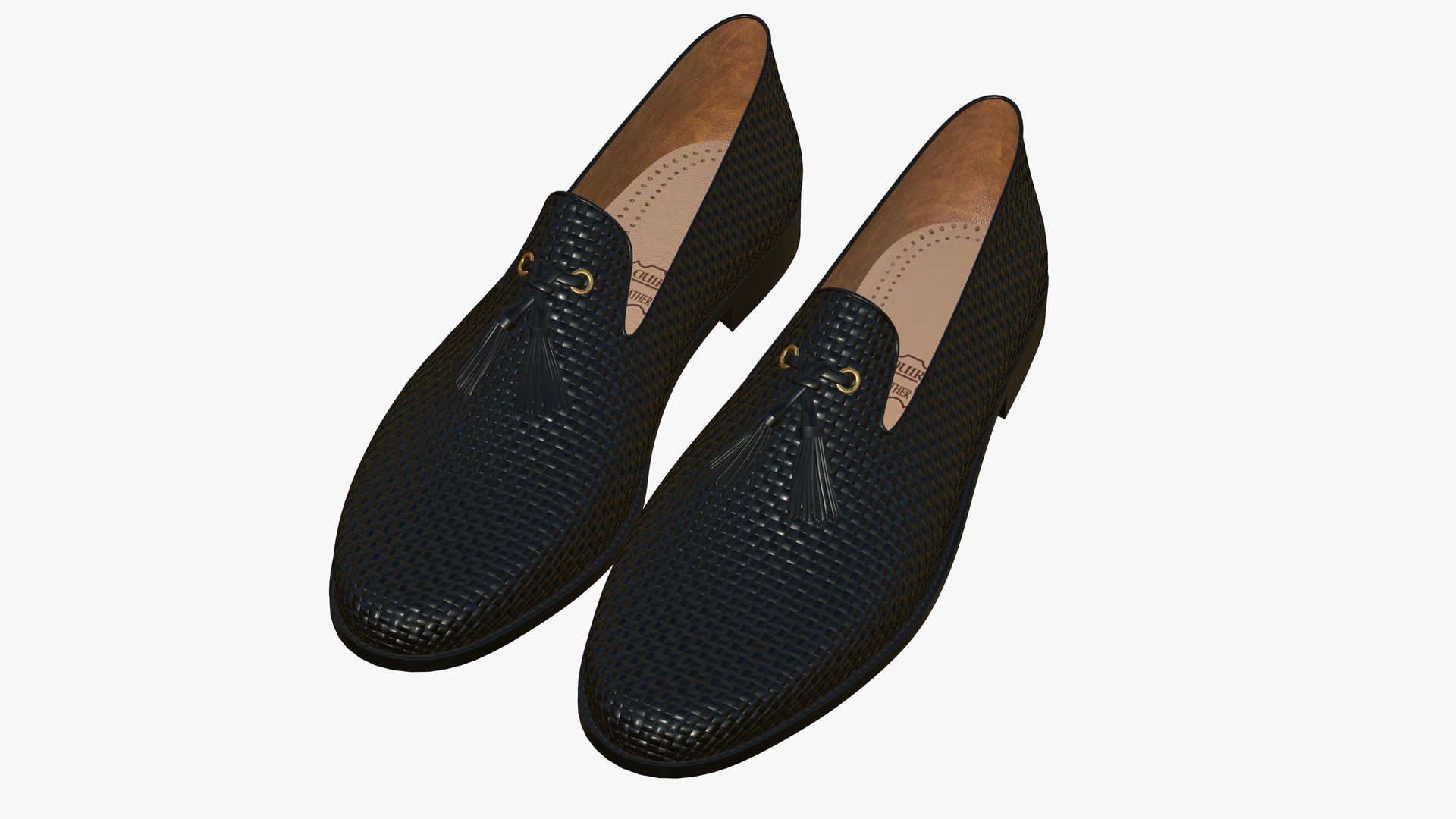 Weave Leather Shoes Mens model - TurboSquid 1820063