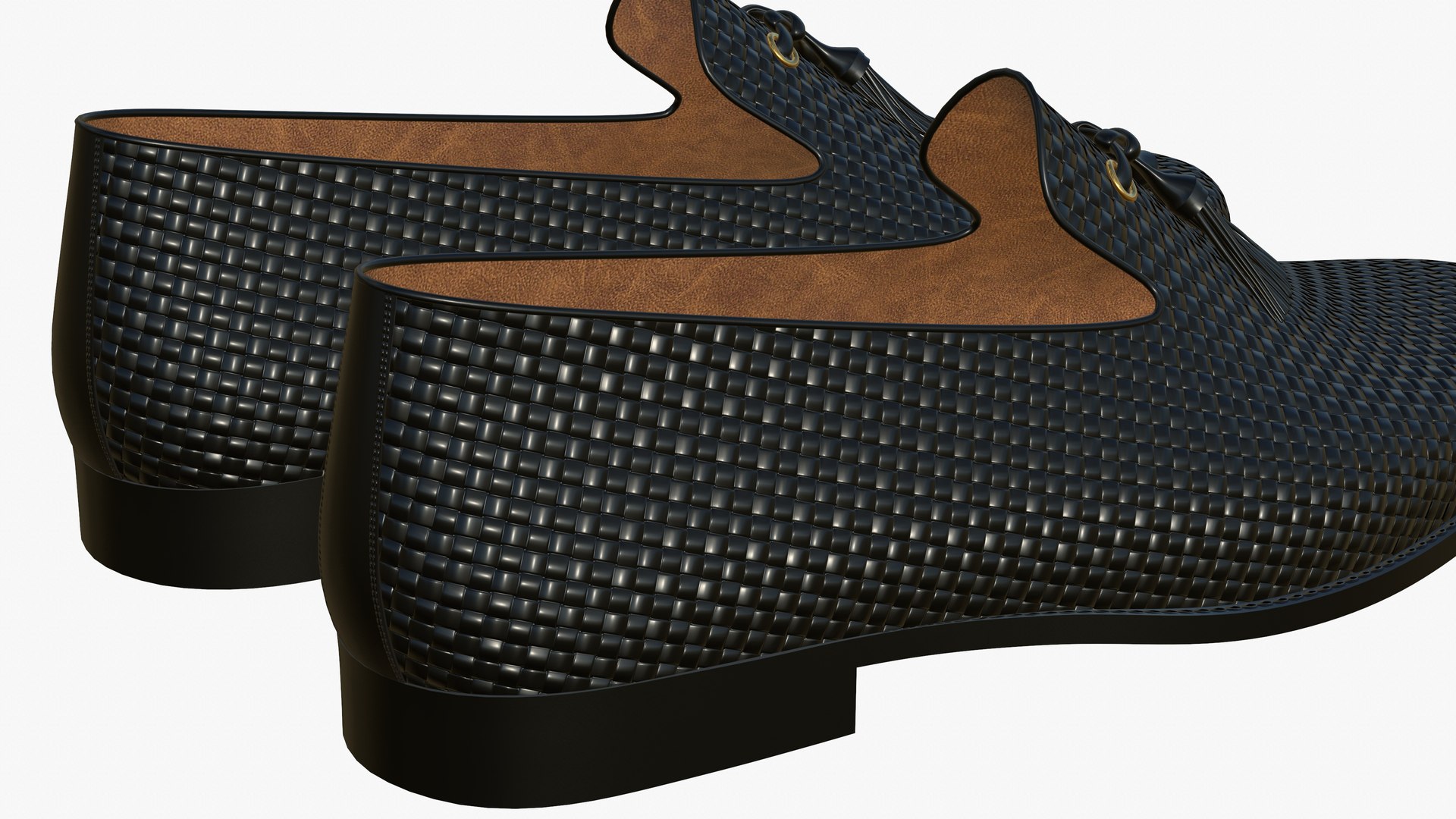 Weave Leather Shoes Mens model - TurboSquid 1820063