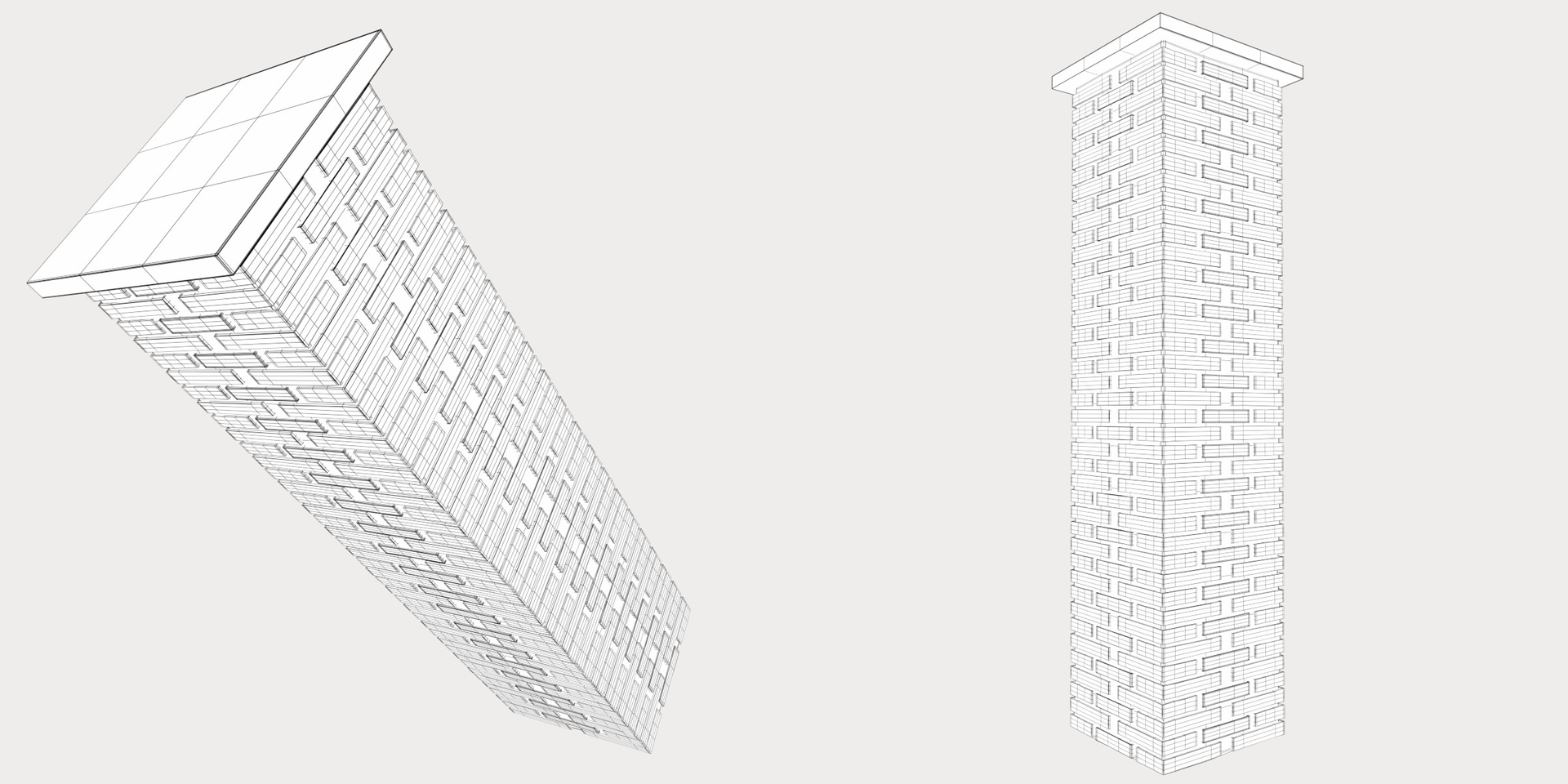 3D Brick pillar model - TurboSquid 1719239