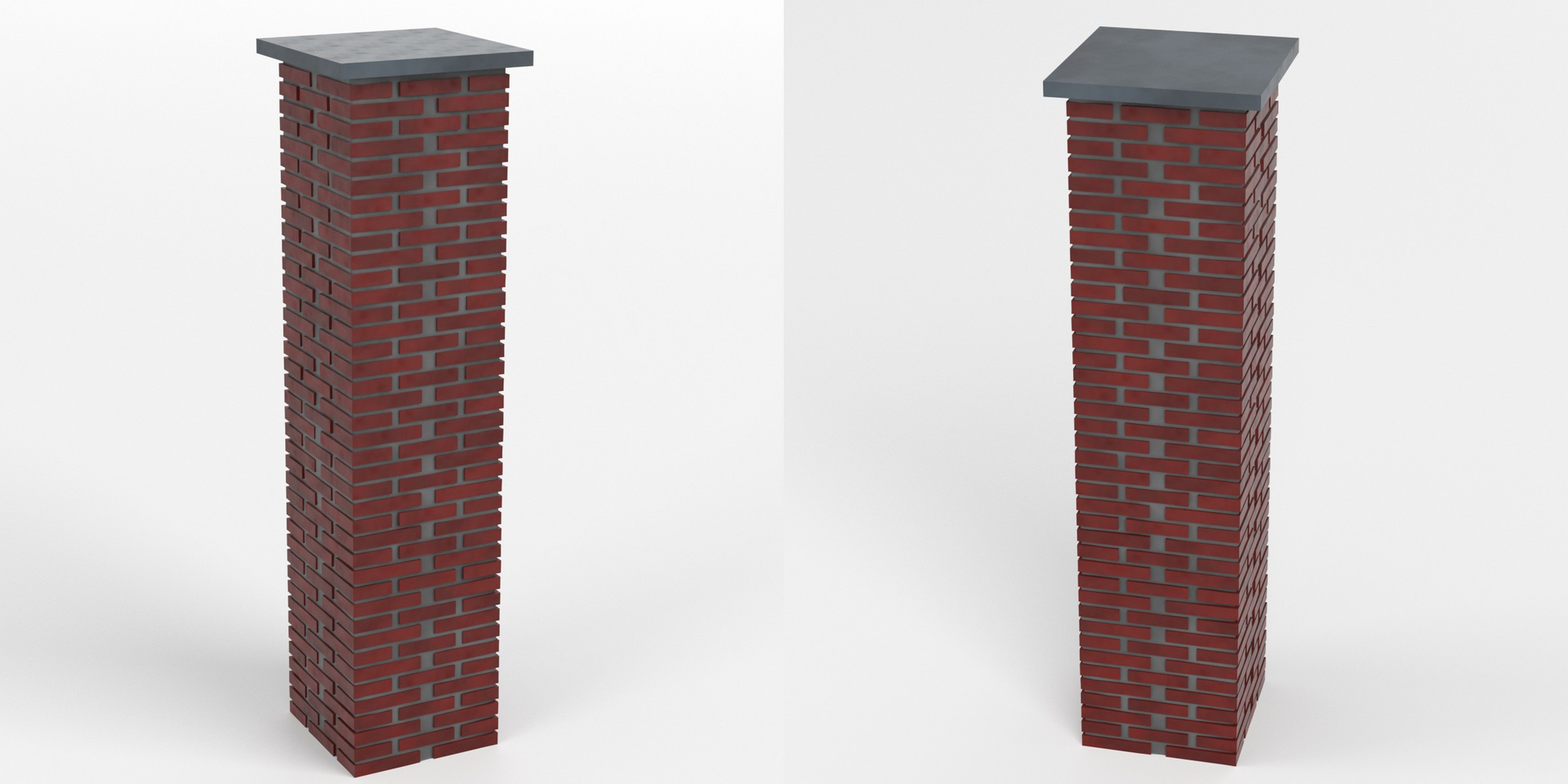 3D Brick pillar model - TurboSquid 1719239