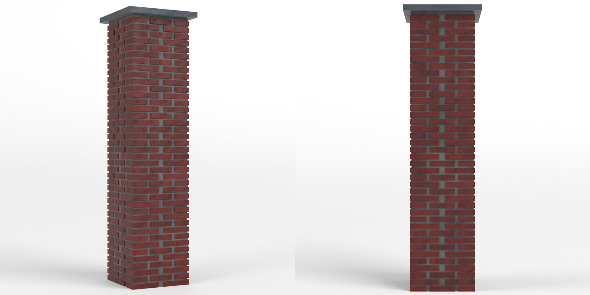 3D Brick pillar model - TurboSquid 1719239