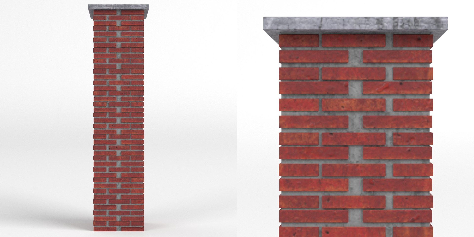 3D Brick Pillar Model - TurboSquid 1719239