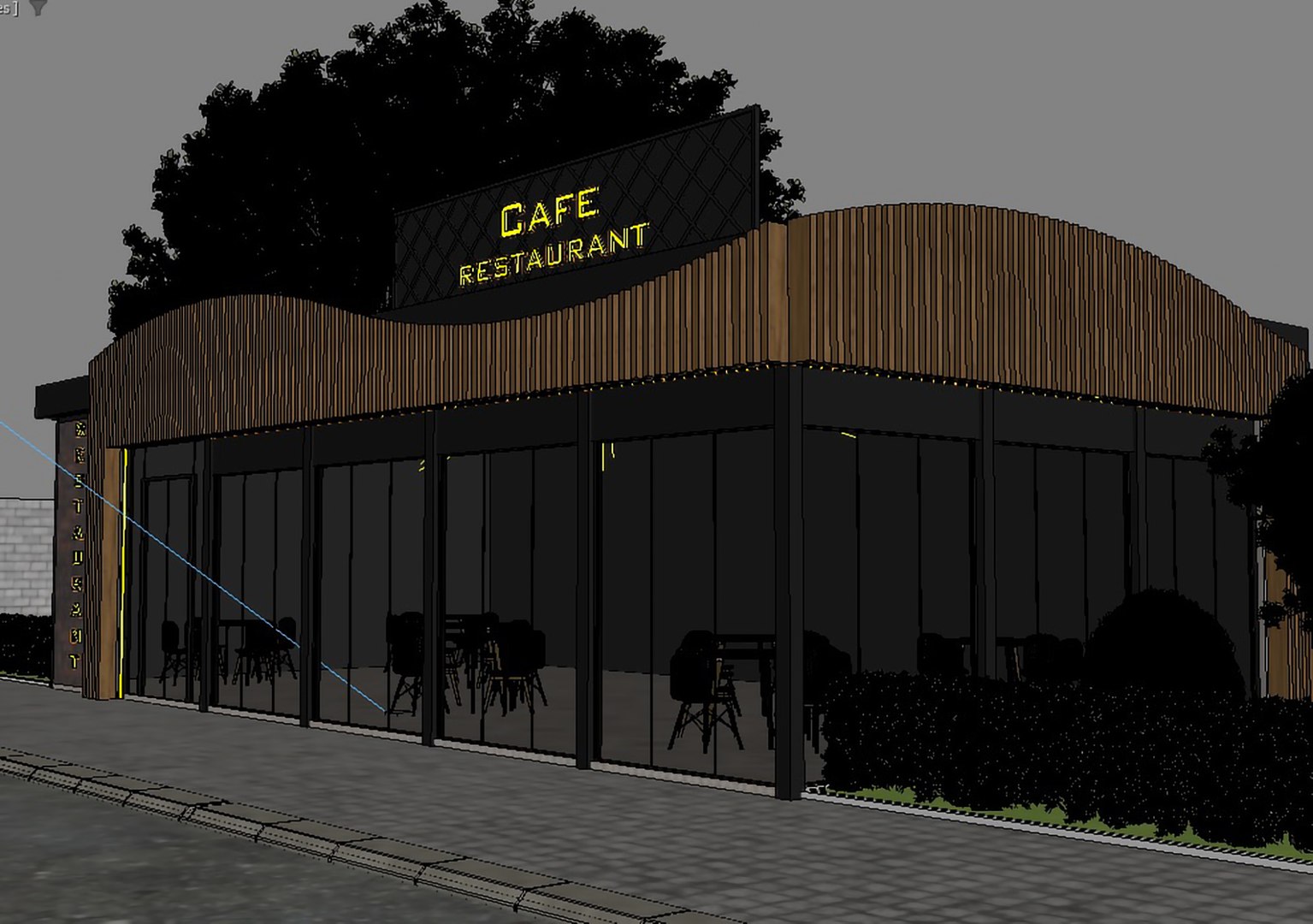 3D Cafe Restaurant 01 Model - TurboSquid 2306446