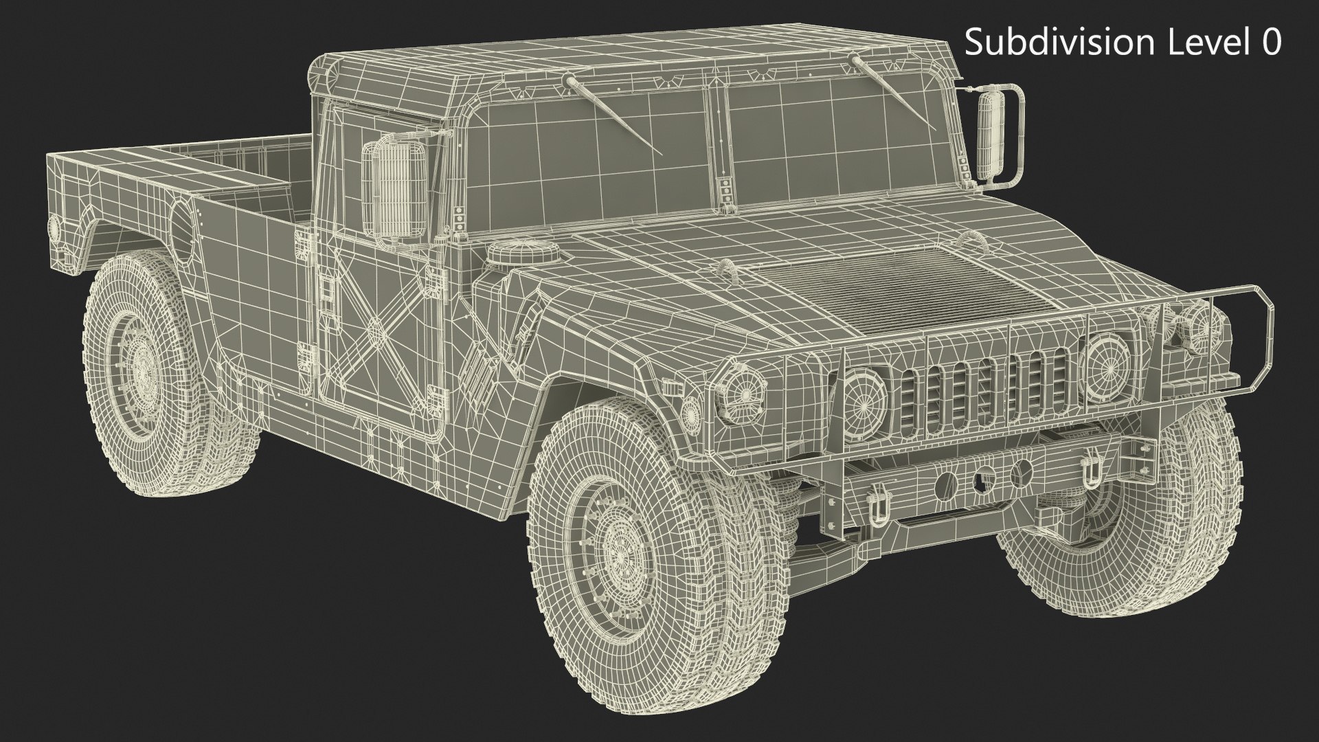 Hmmwv M998 Camo 3d Model