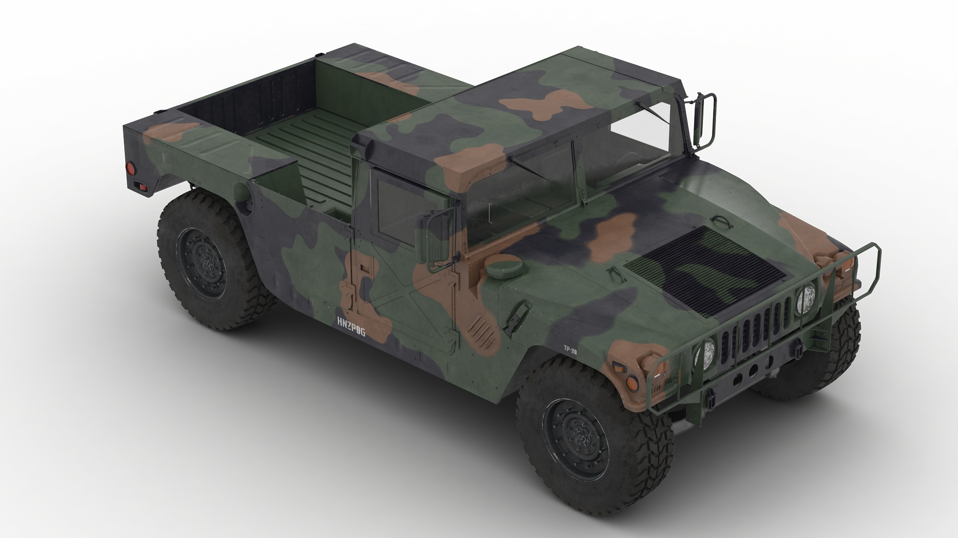 Hmmwv M998 Camo 3d Model