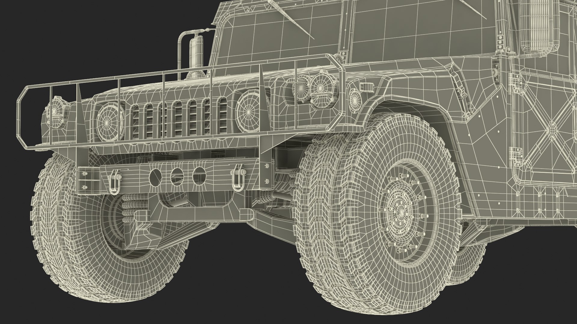 hmmwv m998 camo 3d model