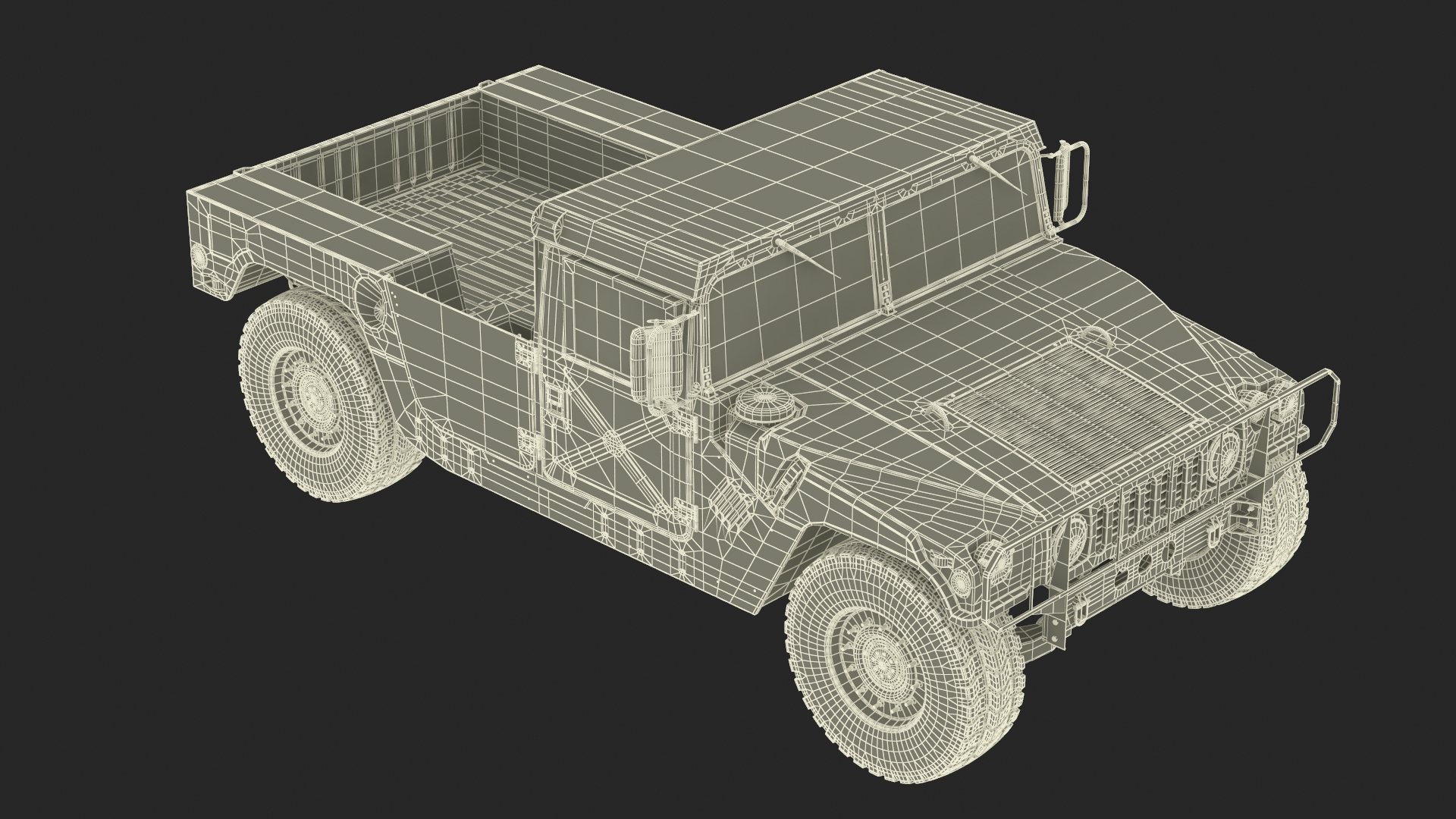 Hmmwv M998 Camo 3d Model