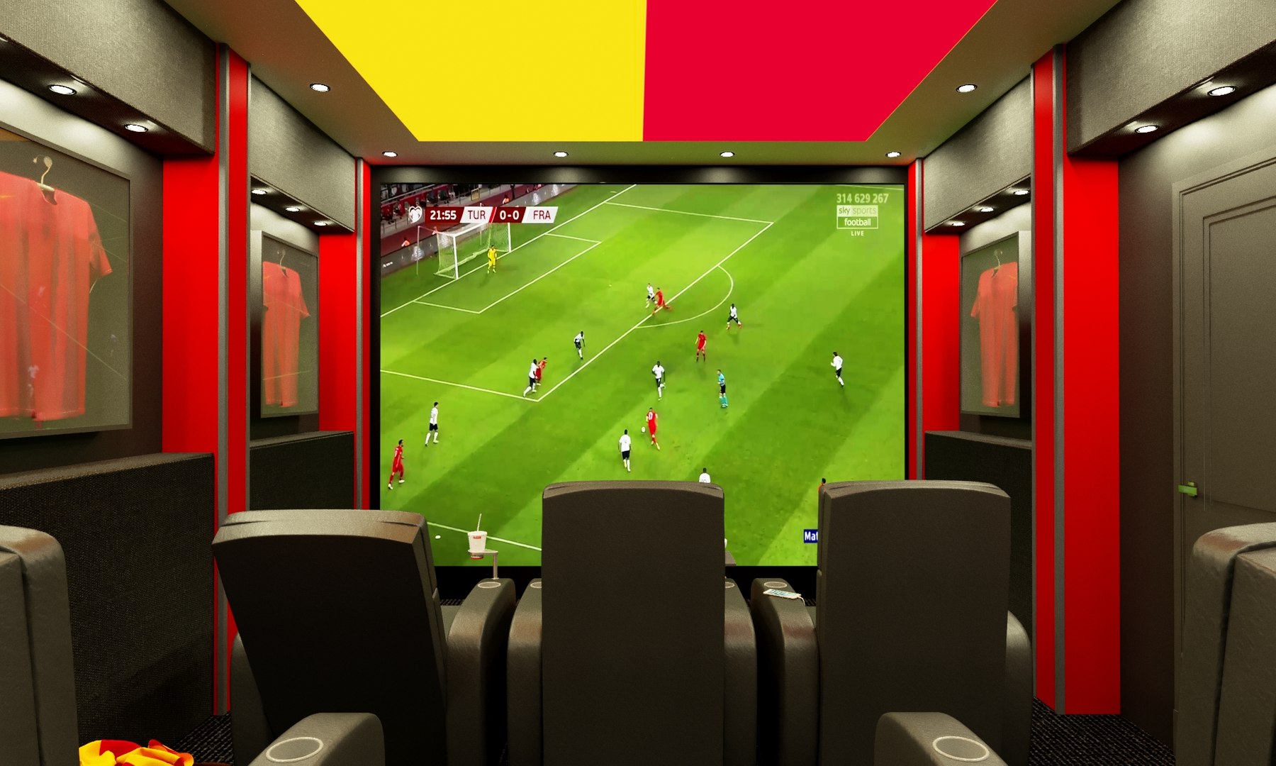 Home Cinema Football Team Concept 3D - TurboSquid 1754811