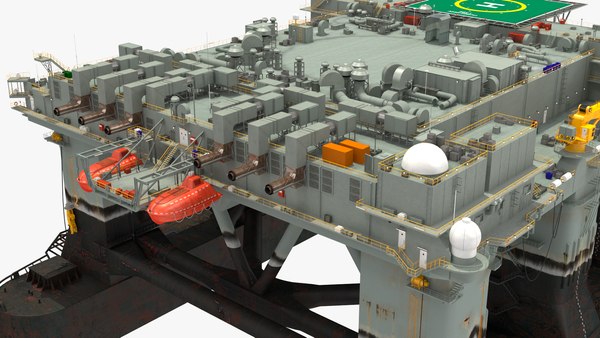 3D model Self Propelled Twin Hulled Semi Submersible Platform ...