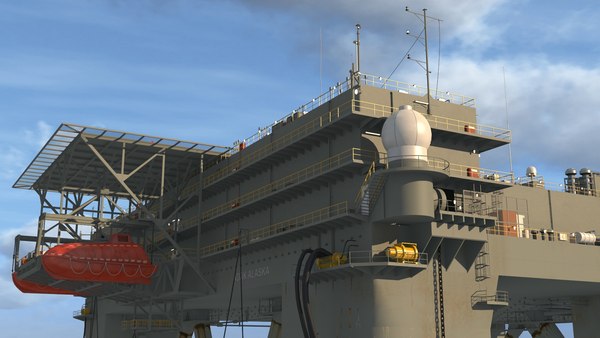 3D model Self Propelled Twin Hulled Semi Submersible Platform ...