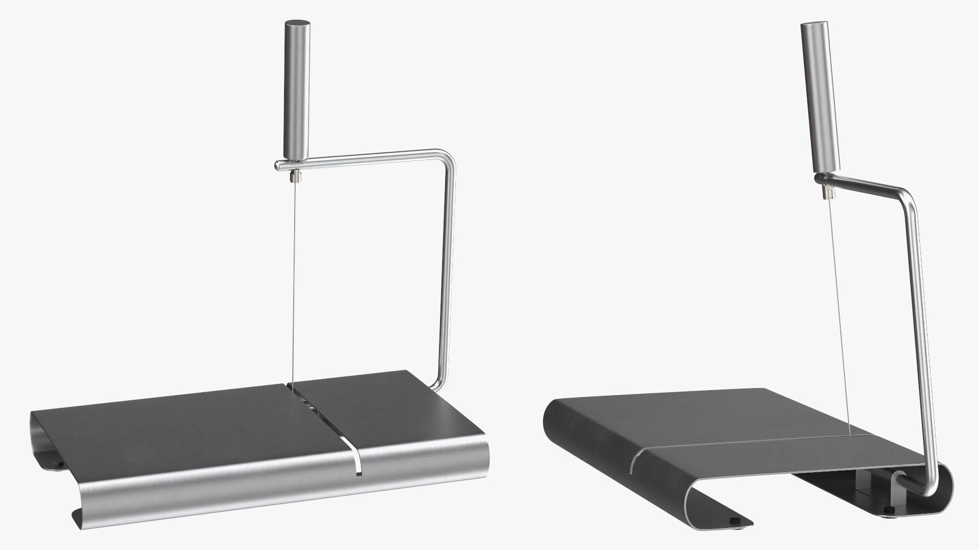 3D Steel Cheese Slicer With Cheese Wedge Model - TurboSquid 2097778