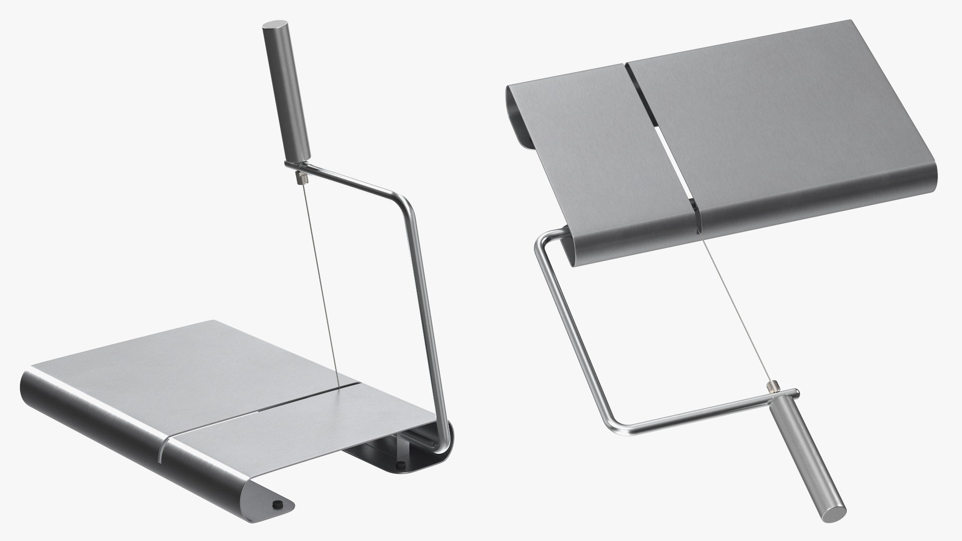 3D Steel Cheese Slicer With Cheese Wedge Model - TurboSquid 2097778