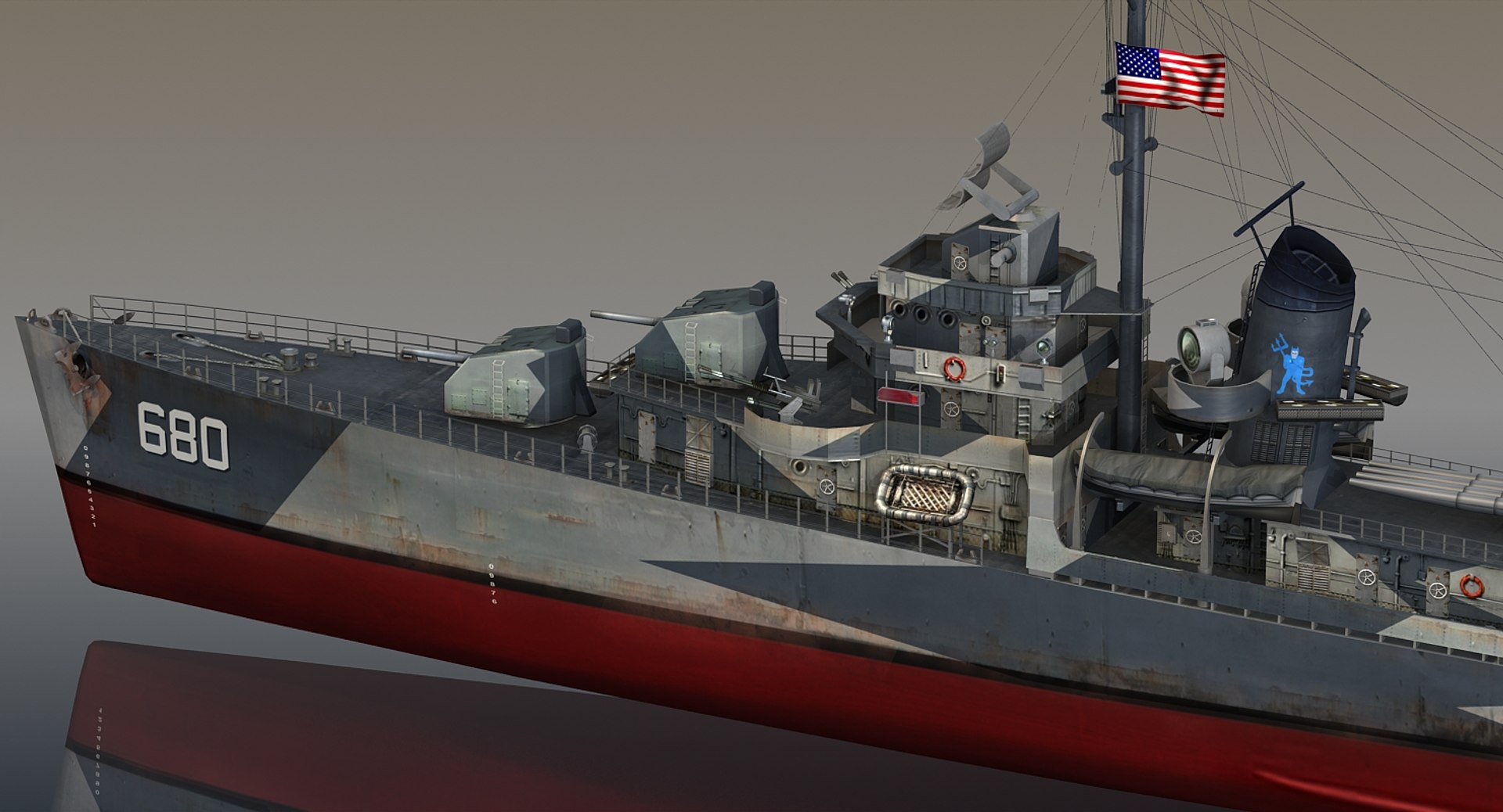 3D model devil uss melvin dd - TurboSquid 1222952