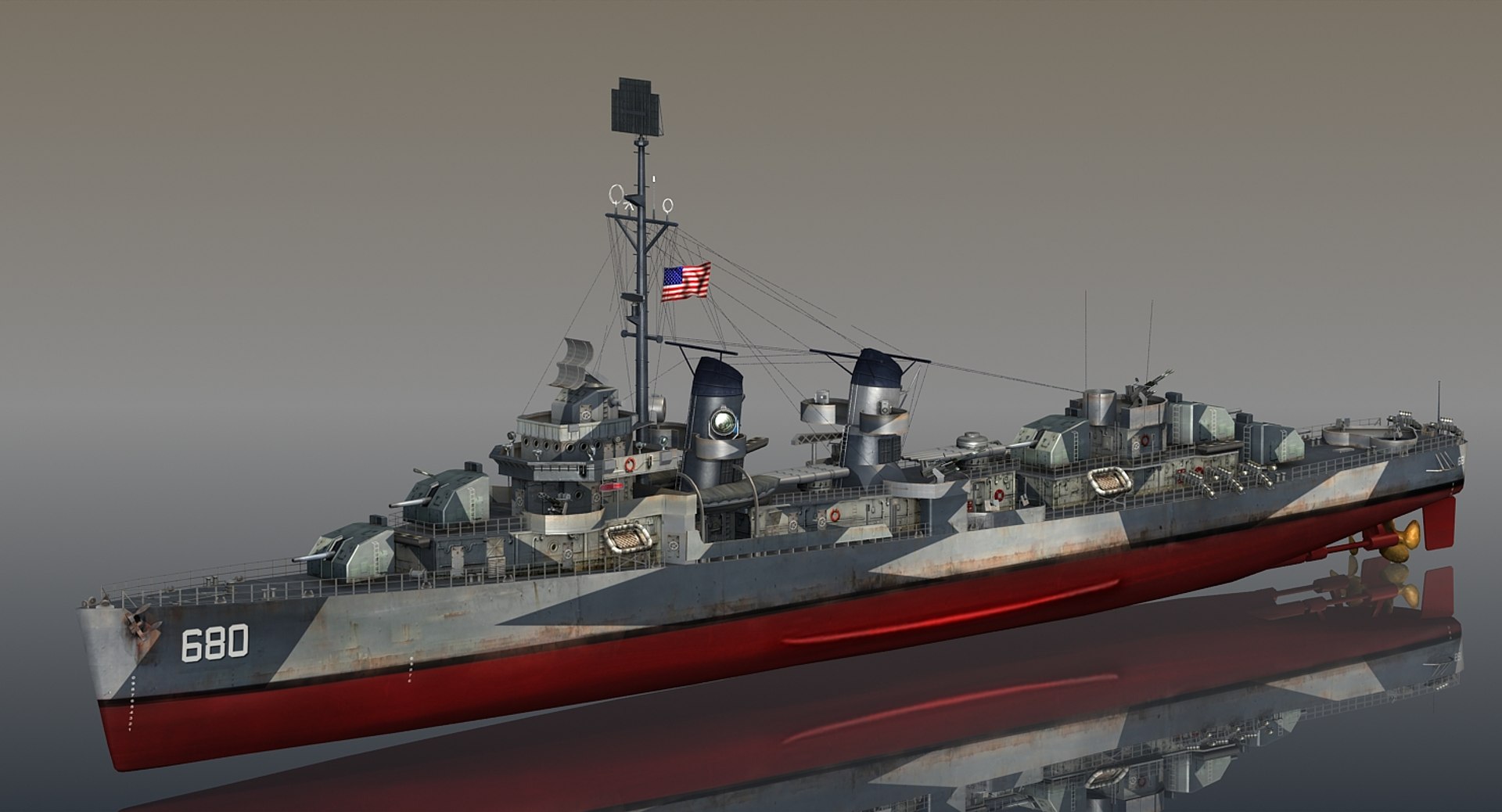 3D model devil uss melvin dd - TurboSquid 1222952