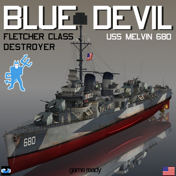 Fletcher Class Destroyer 3D Models for Download | TurboSquid