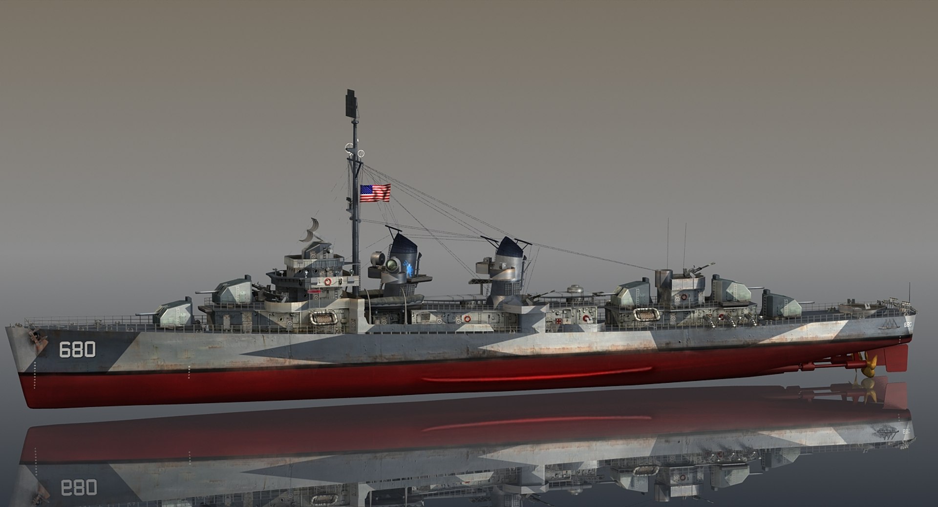 3D Model Devil Uss Melvin Dd - TurboSquid 1222952