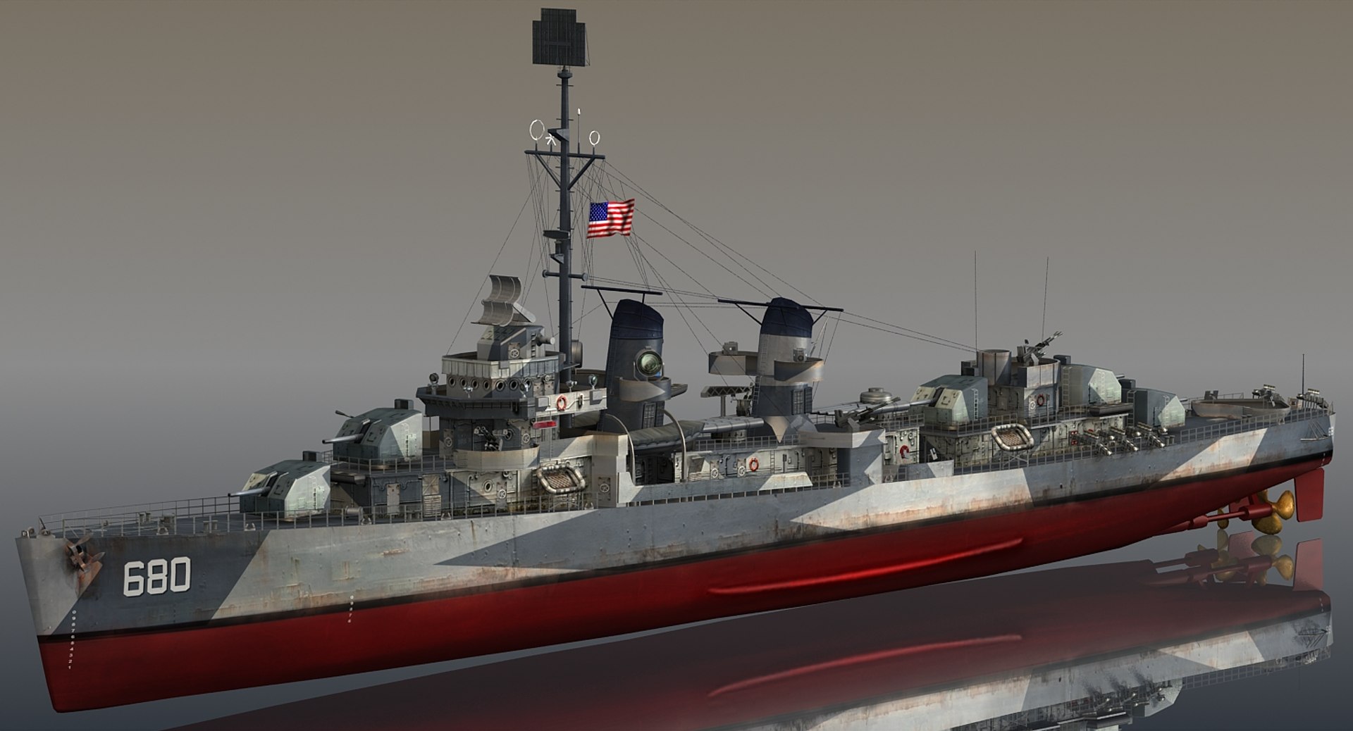 3D Model Devil Uss Melvin Dd - TurboSquid 1222952