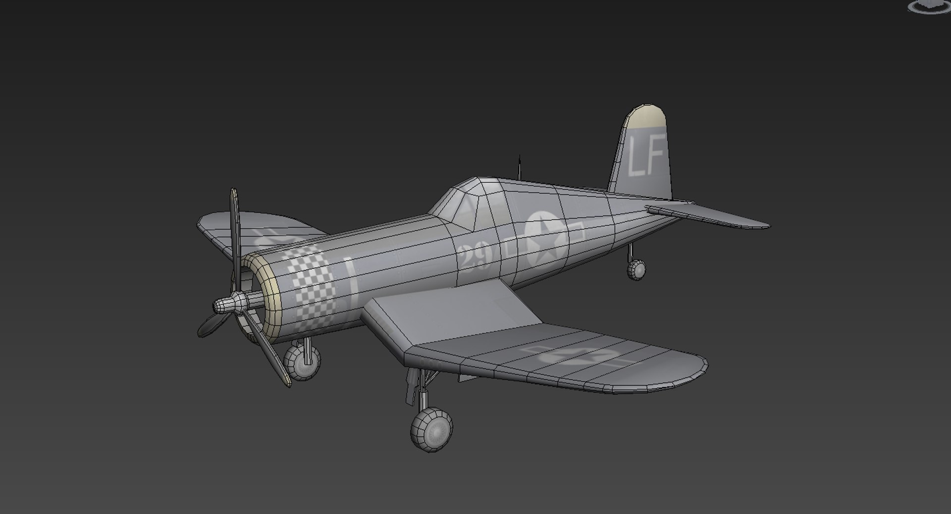 3d model vought f4u corsair