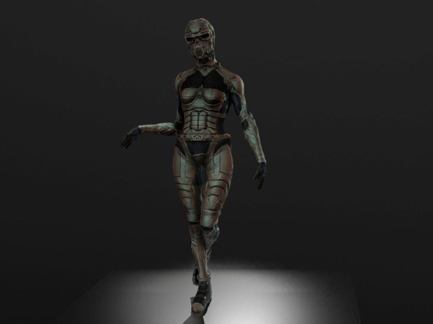 3D Futuristic Female Character Model - TurboSquid 1271149