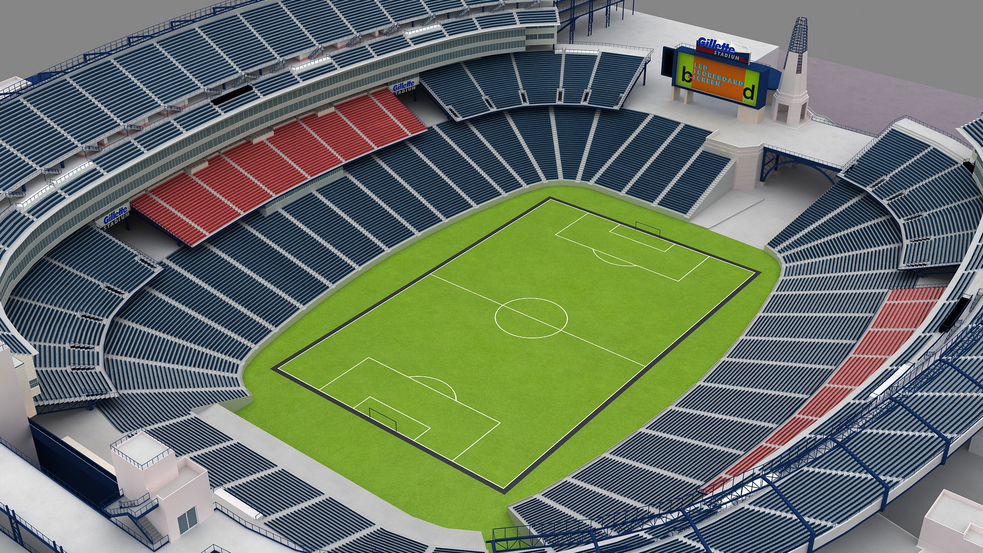 Gillette Stadium 3D Model - TurboSquid 2435236