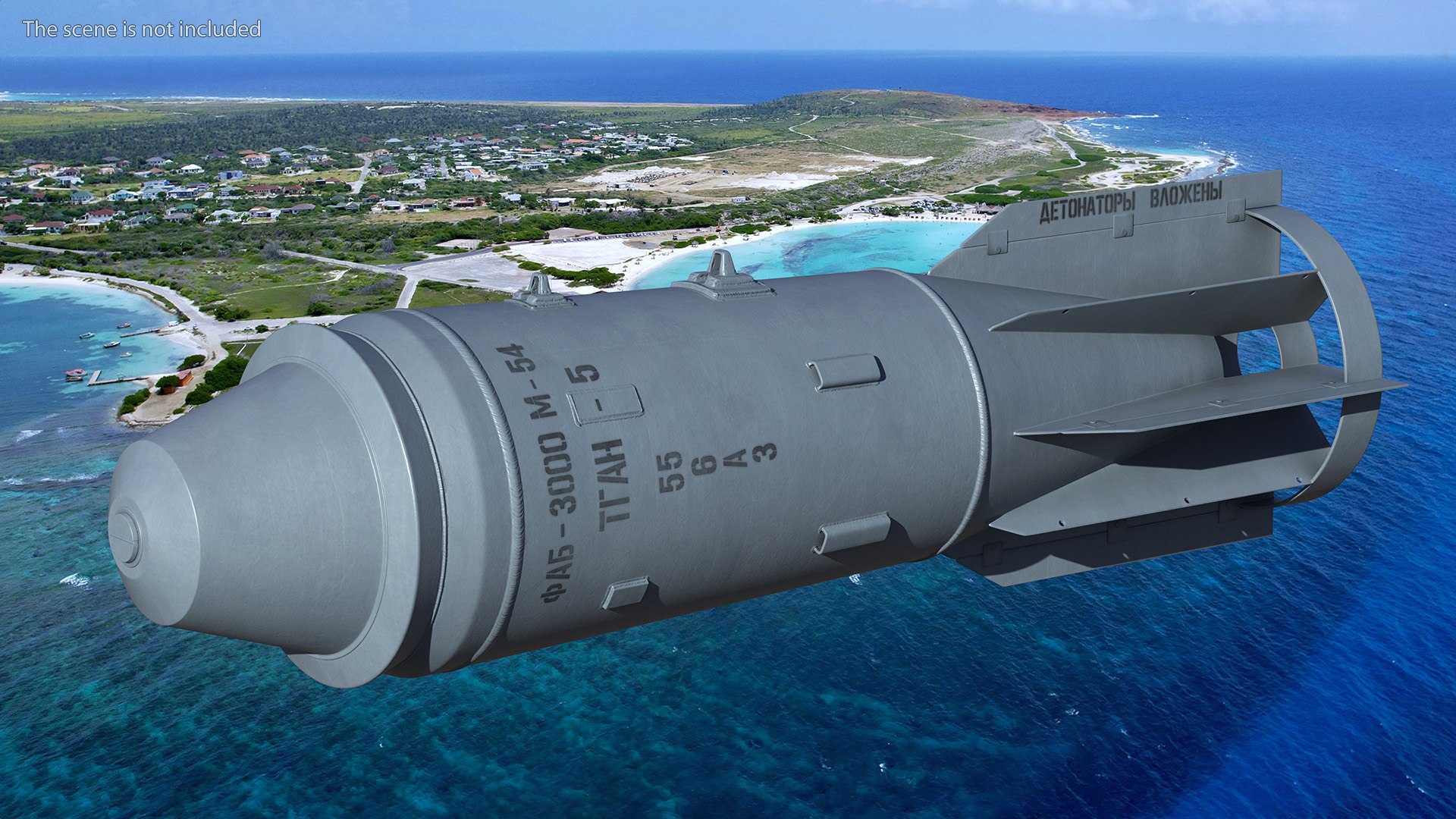 Russian FAB 3000 Air Bomb 3D Model - TurboSquid 2220852