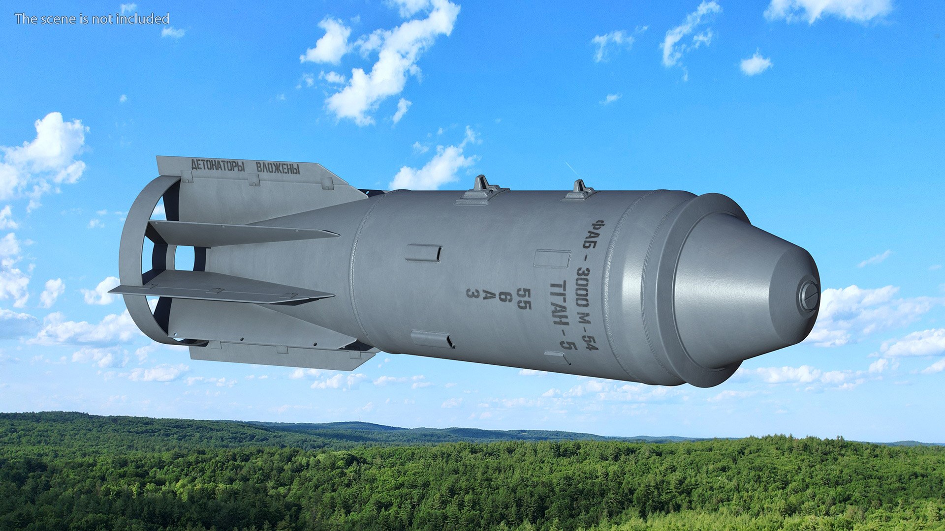 Russian FAB 3000 Air Bomb 3D Model - TurboSquid 2220852