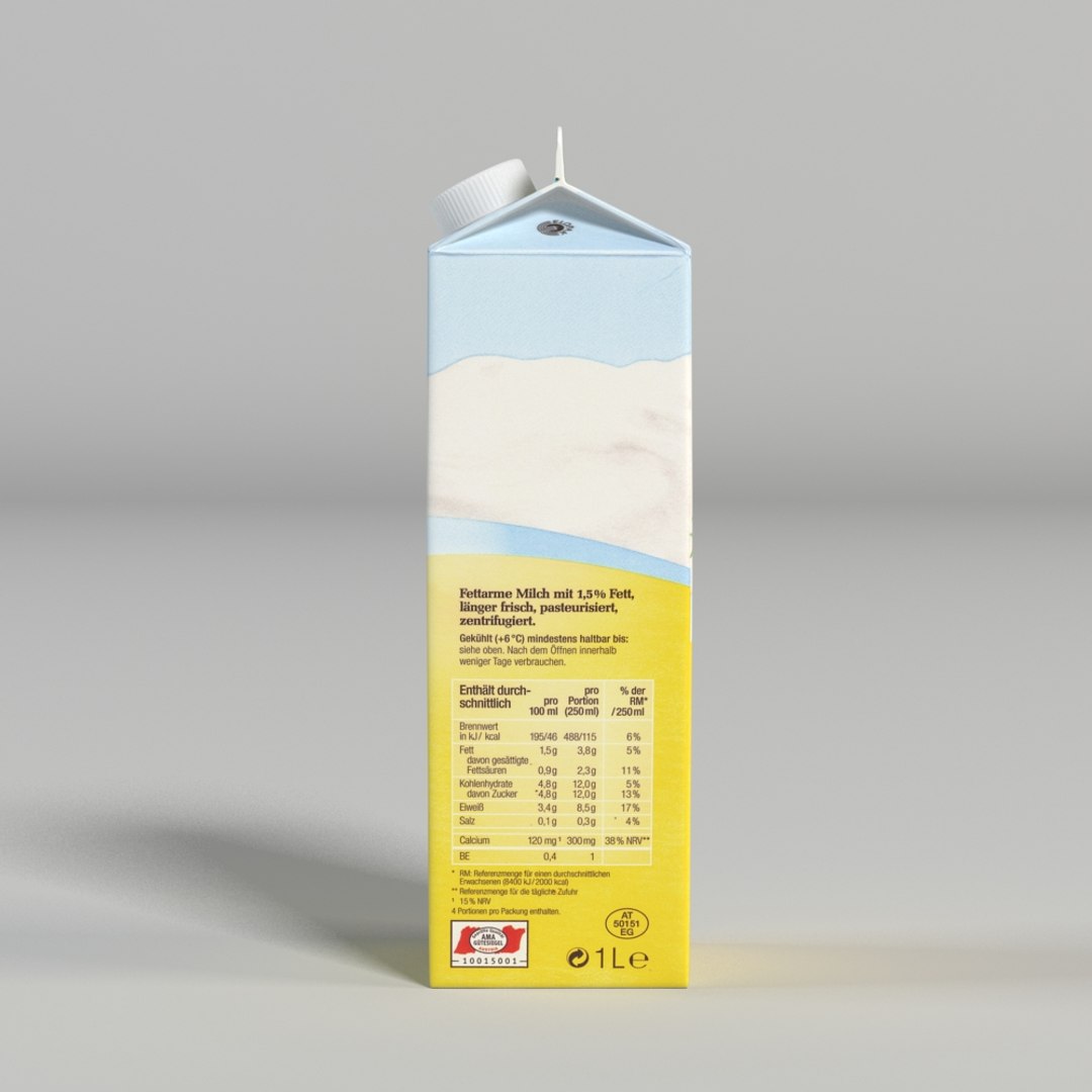 Milk Juice Carton 3d Max