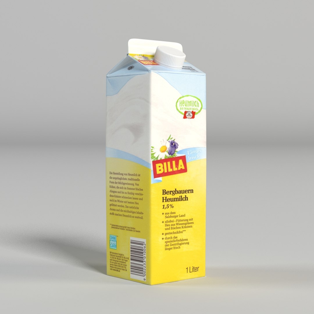 Milk Juice Carton 3d Max