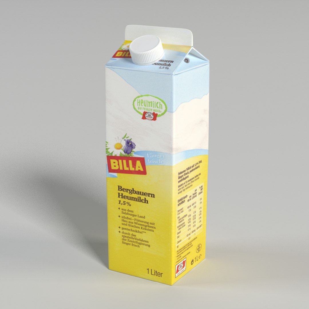 Milk Juice Carton 3d Max