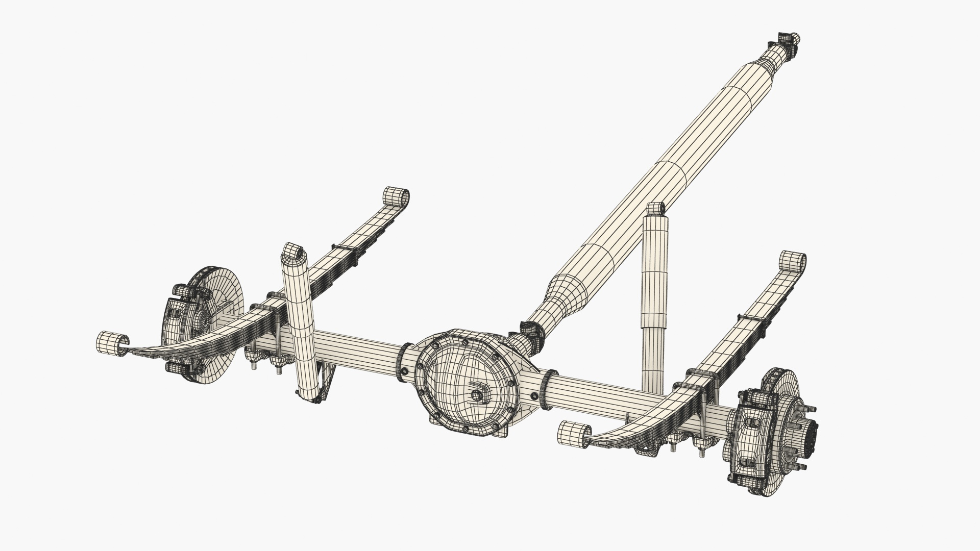 Heavy duty axle driveshaft 3D model - TurboSquid 1653071