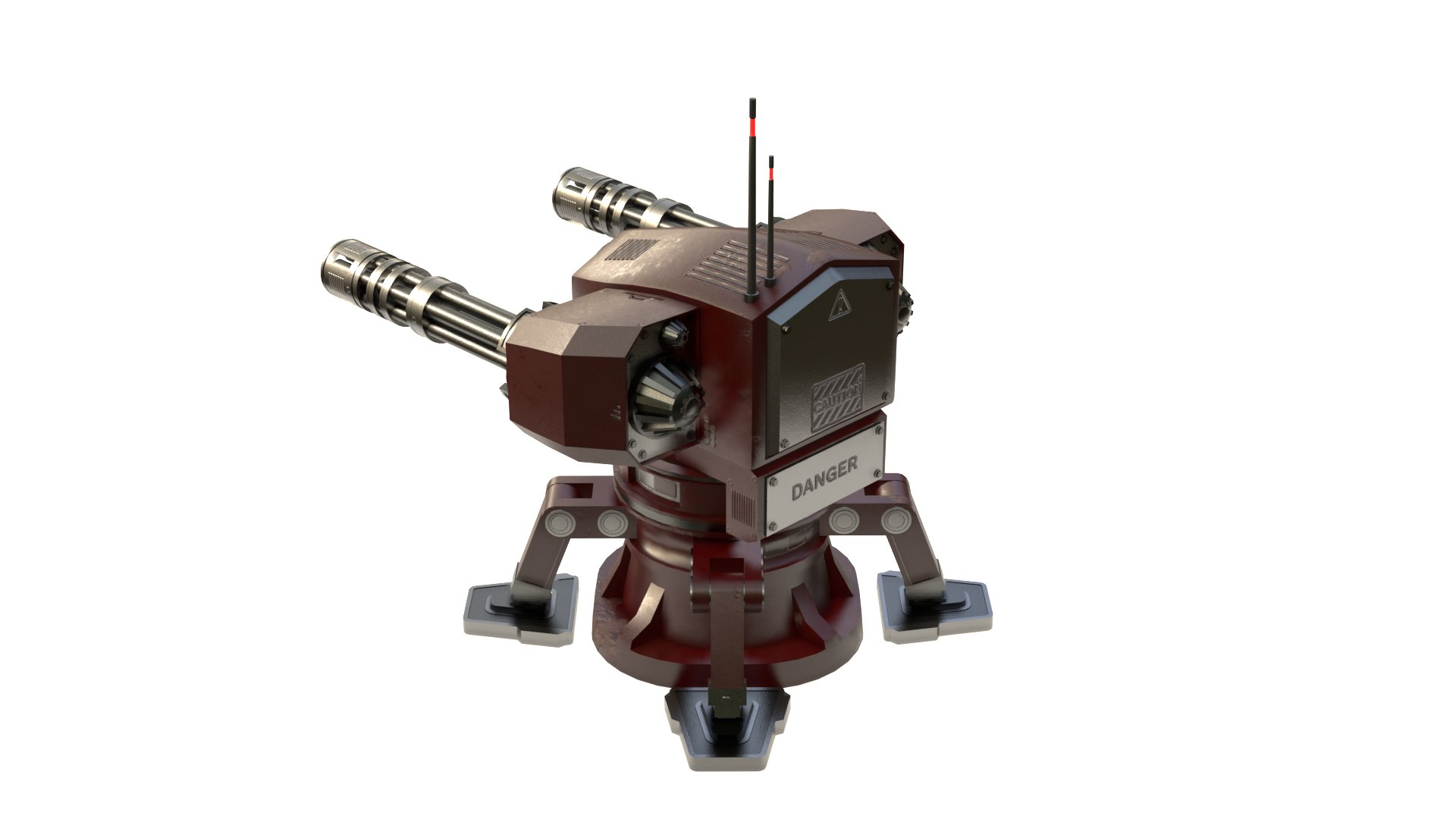 3D Sci-Fi Turret Gun Model - TurboSquid 2008692