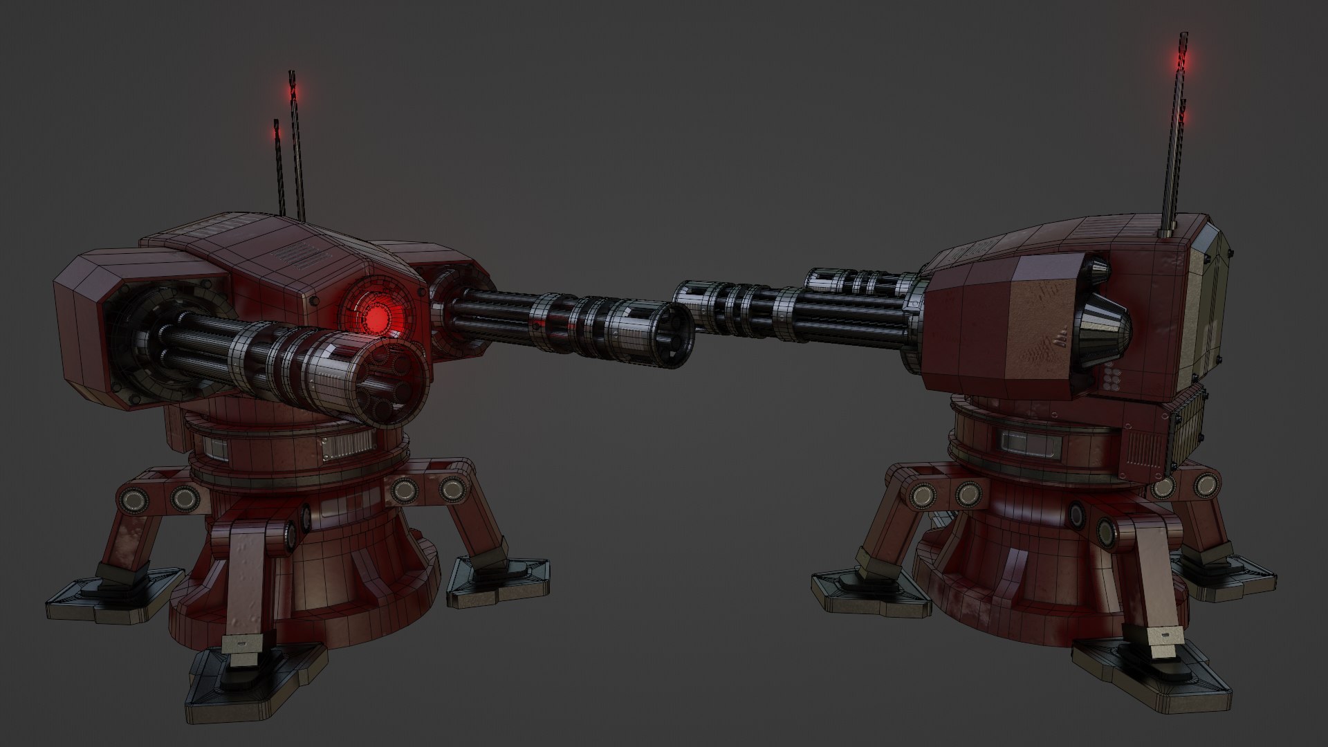 3D Sci-Fi Turret Gun Model - TurboSquid 2008692