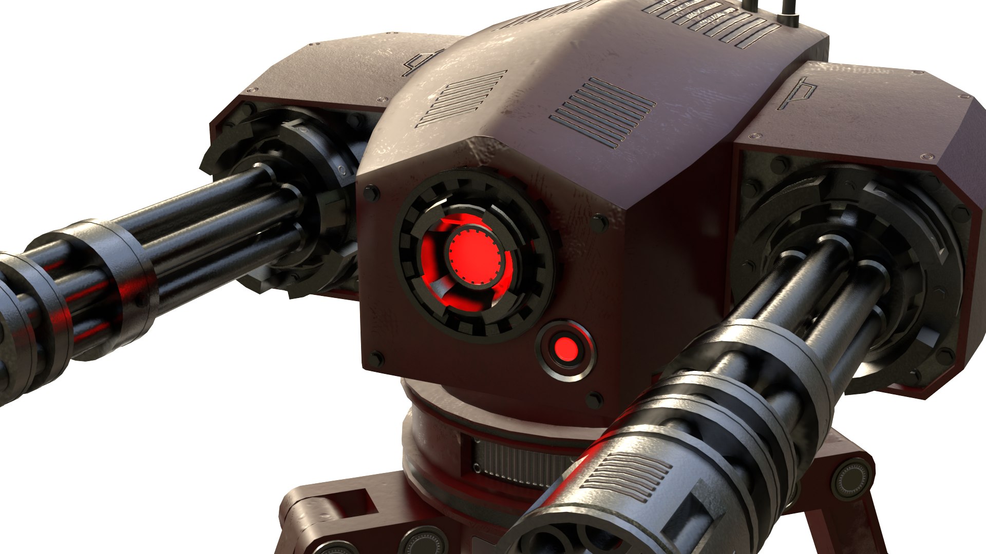 3D Sci-Fi Turret Gun Model - TurboSquid 2008692